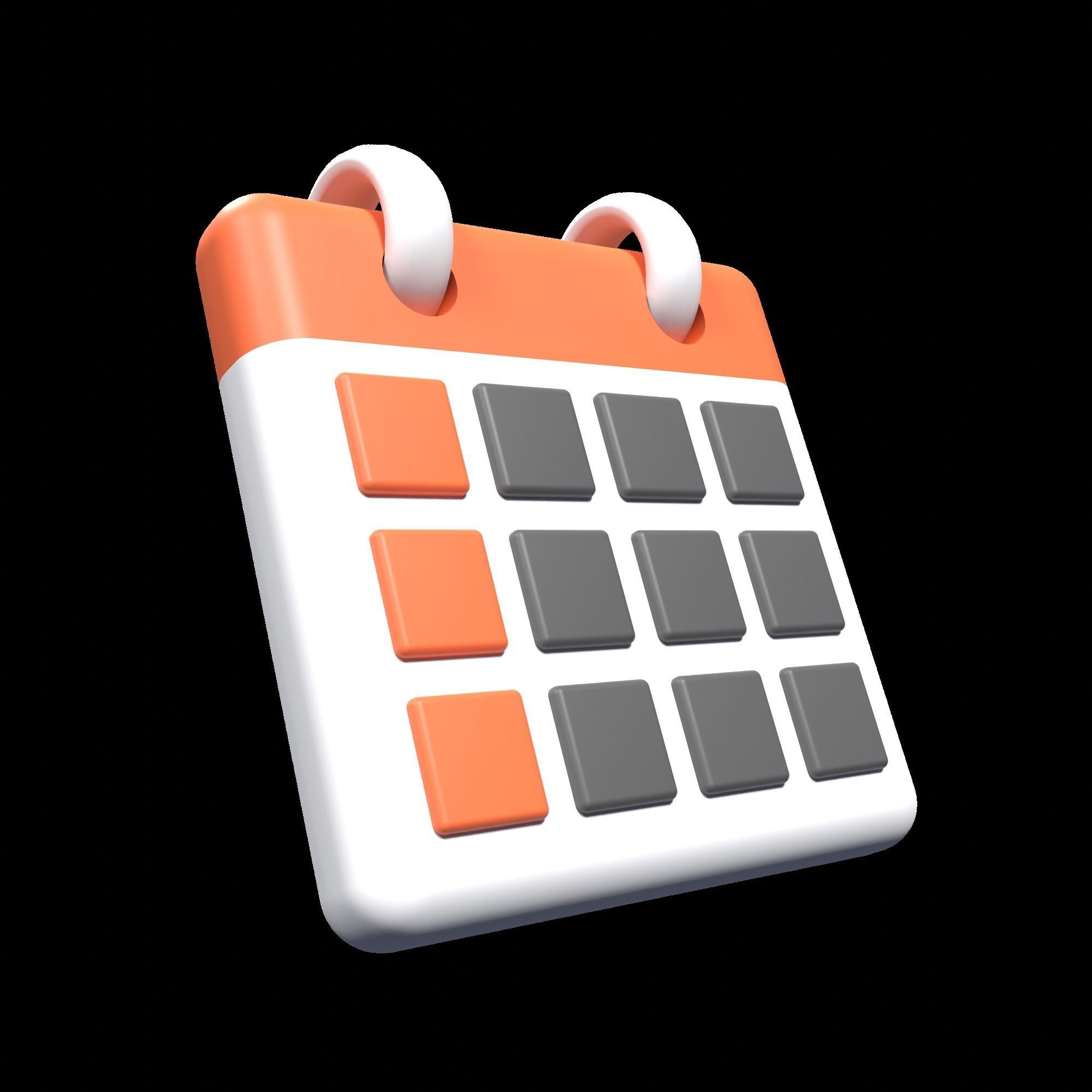 3D model lowpoly calendar cute style VR / AR / low-poly | CGTrader