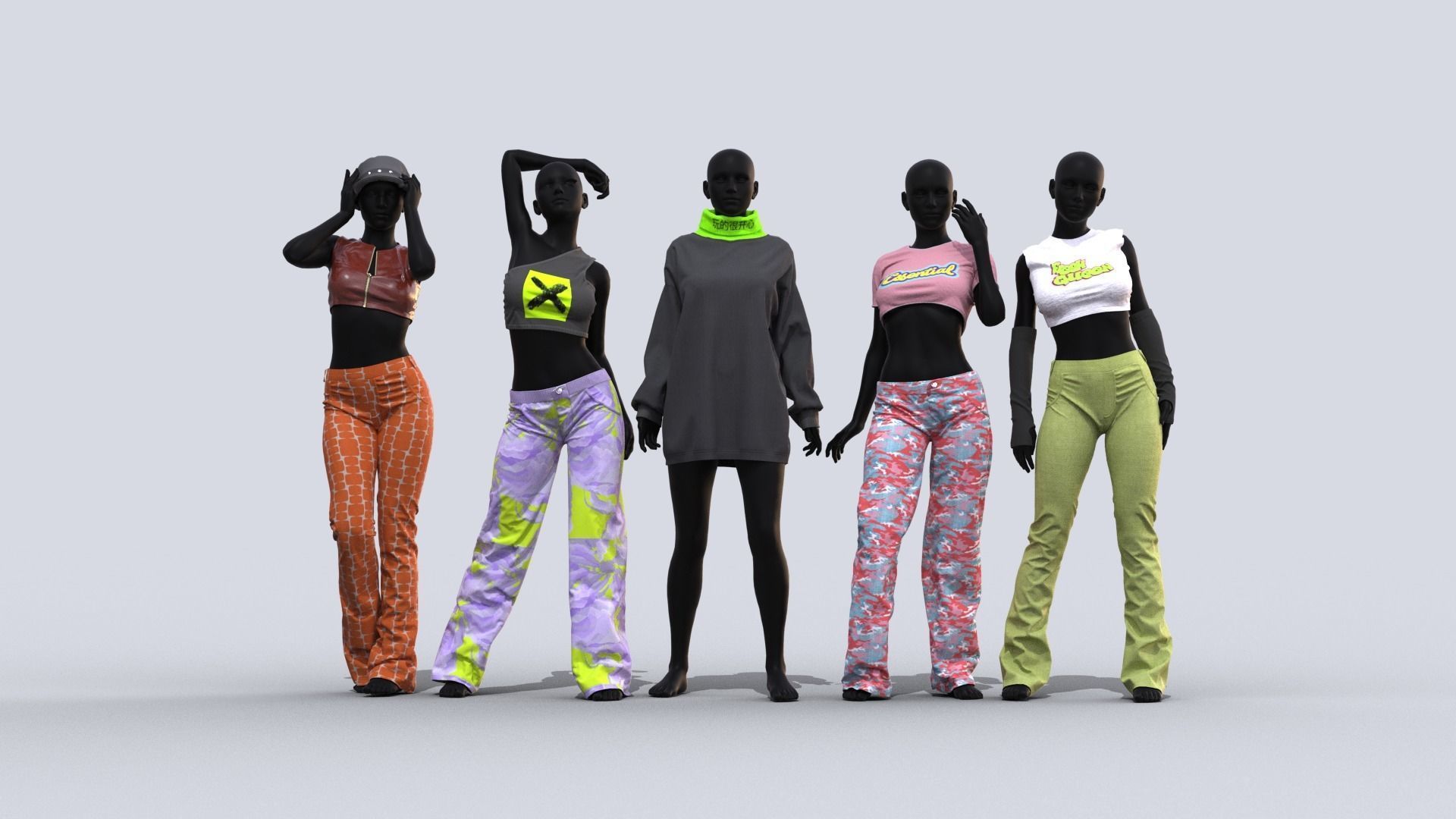 Realistic Female Outfits 3D model | CGTrader