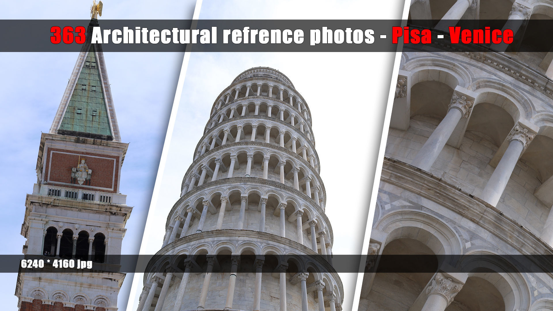 363 Architectural reference photo - pisa - venice - vol 02 3D model ...