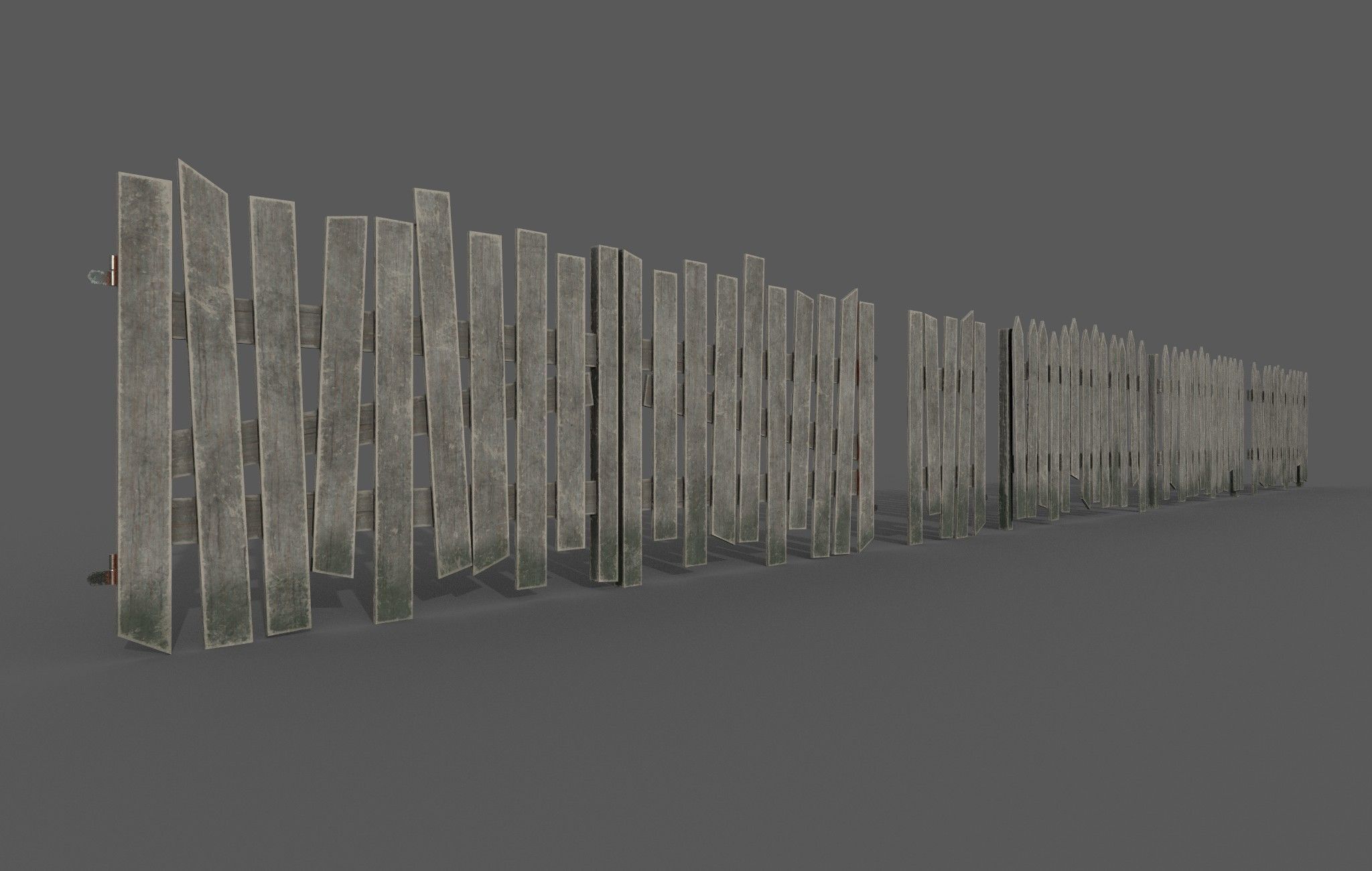Wooden fencing 3D model | CGTrader