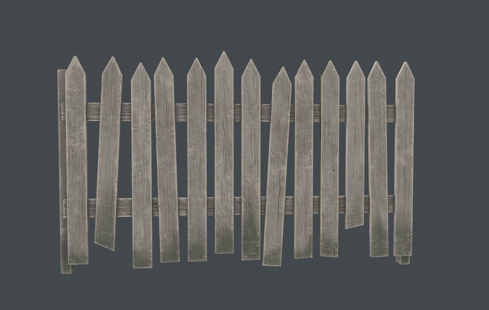 Wooden fencing 3D model | CGTrader