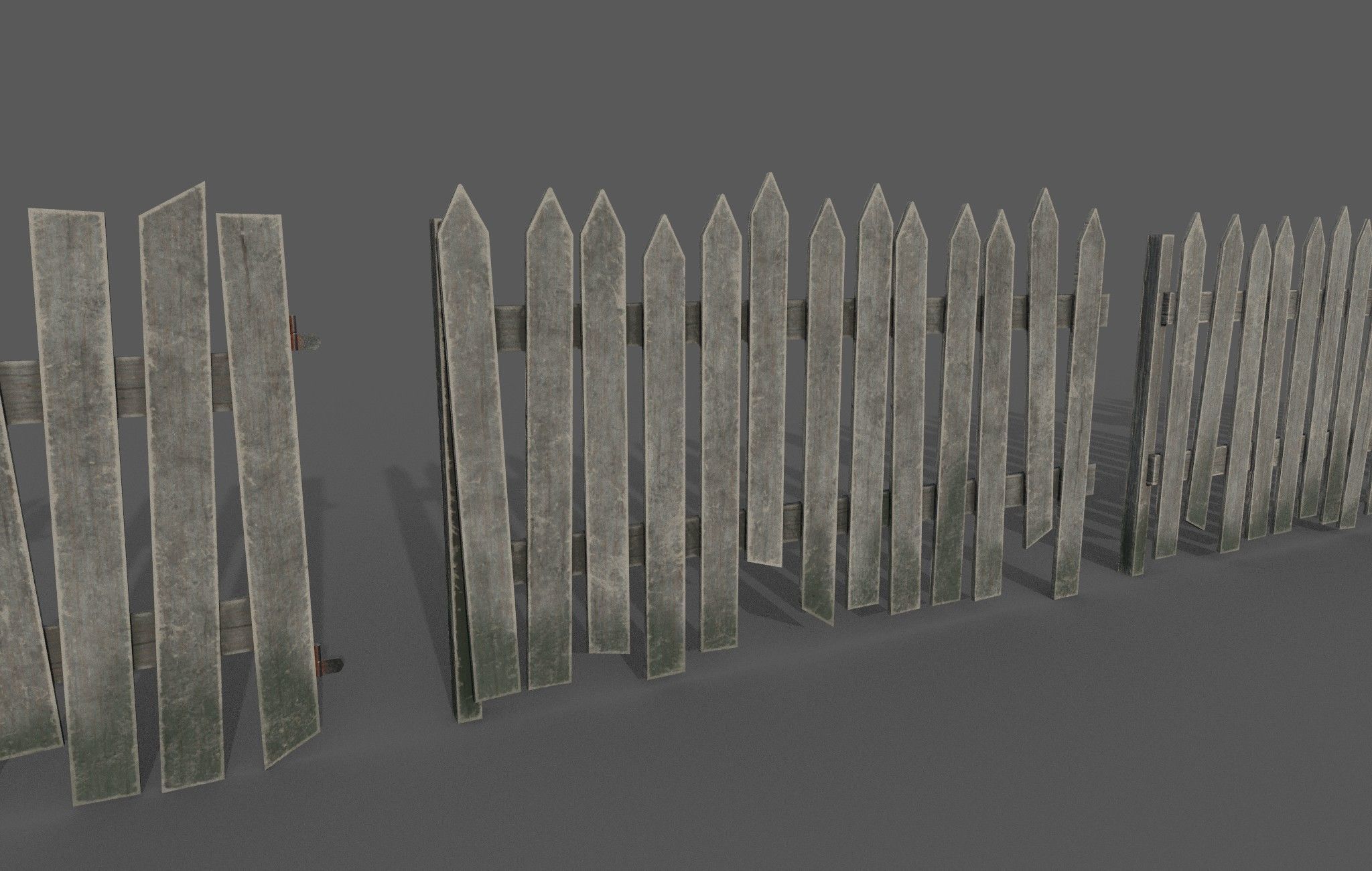 Wooden fencing 3D model | CGTrader