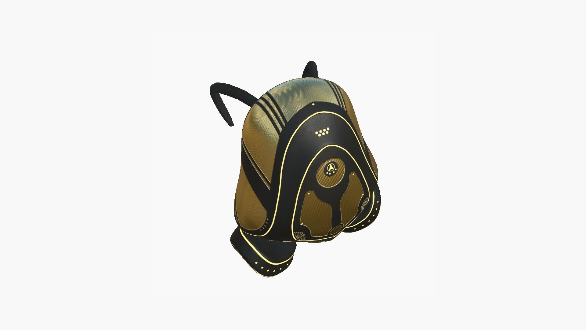3D model SciFi Backpack H03 Black Gold - Fashion Character Design VR ...