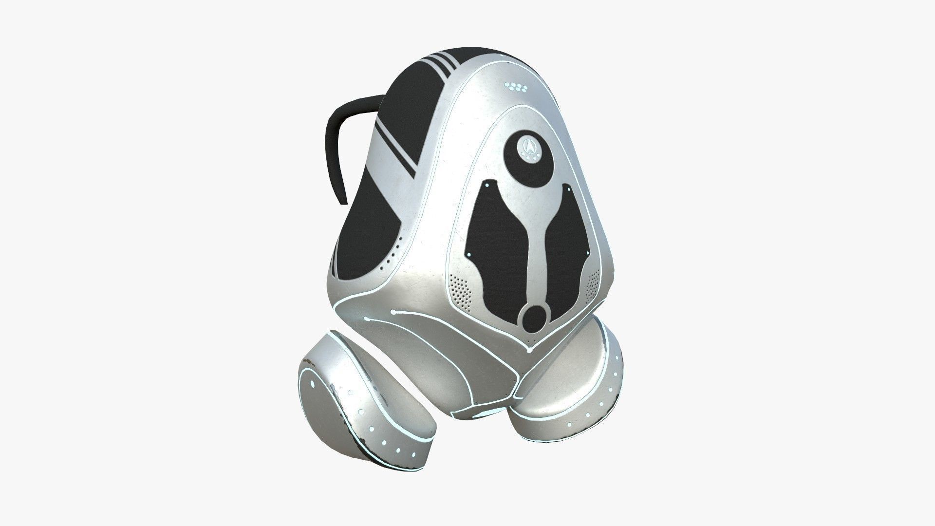 3D model SciFi Backpack H05 Steel Bright - Fashion Character Design VR ...