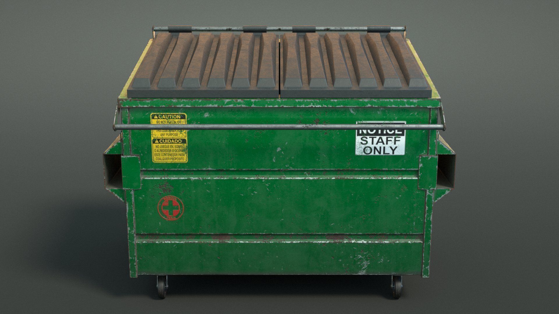 3D model Dumpsters trash can on wheels VR / AR / low-poly | CGTrader