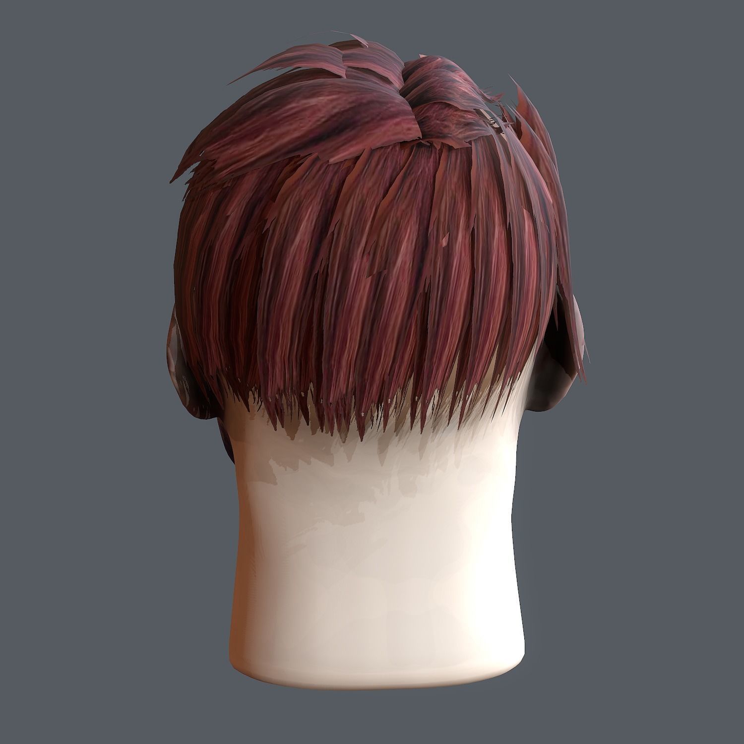 3D model Realistic White Male Head Bundle 3D model Game Ready Low-poly ...