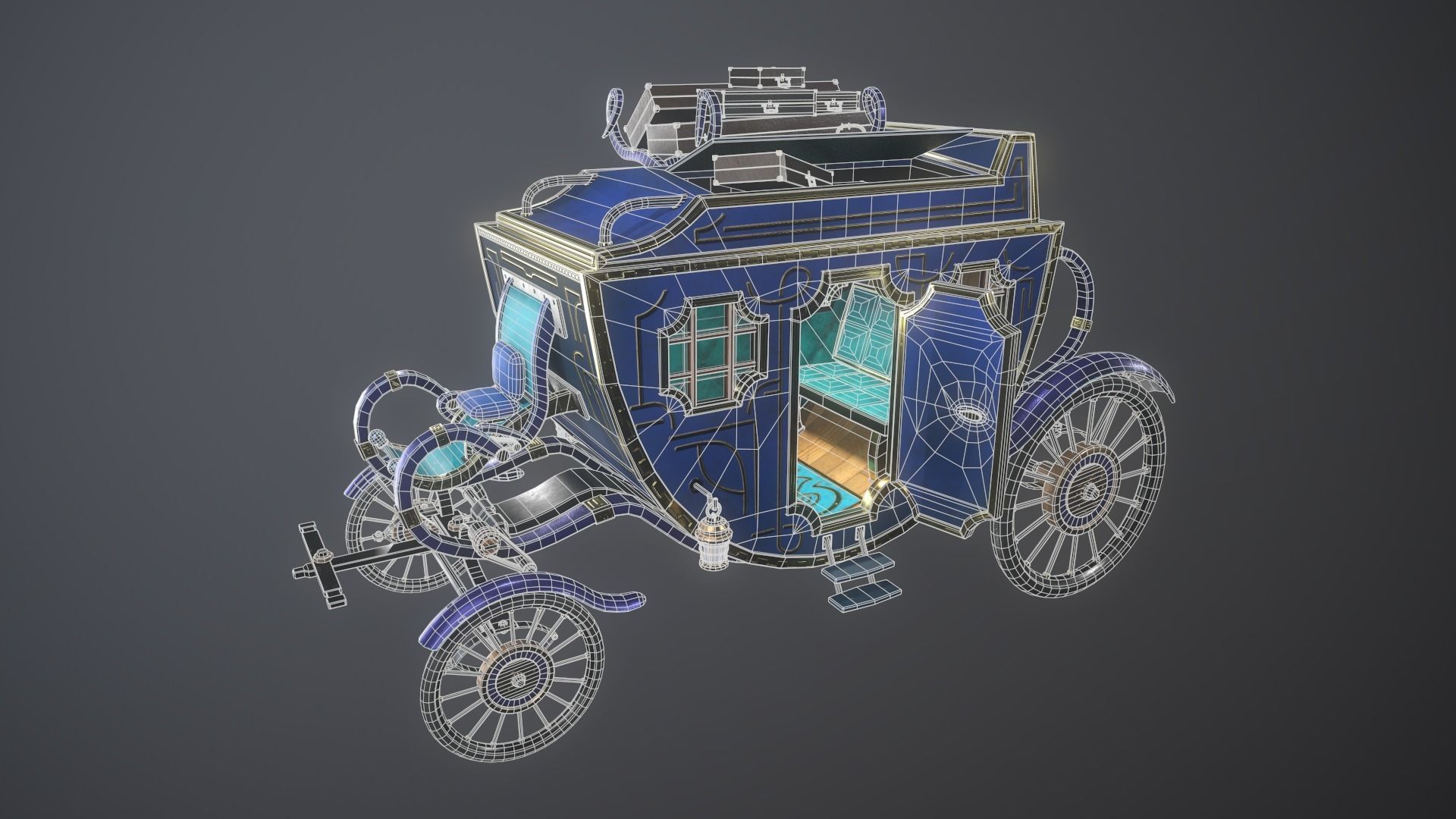 Royal Carriage 3D model animated | CGTrader