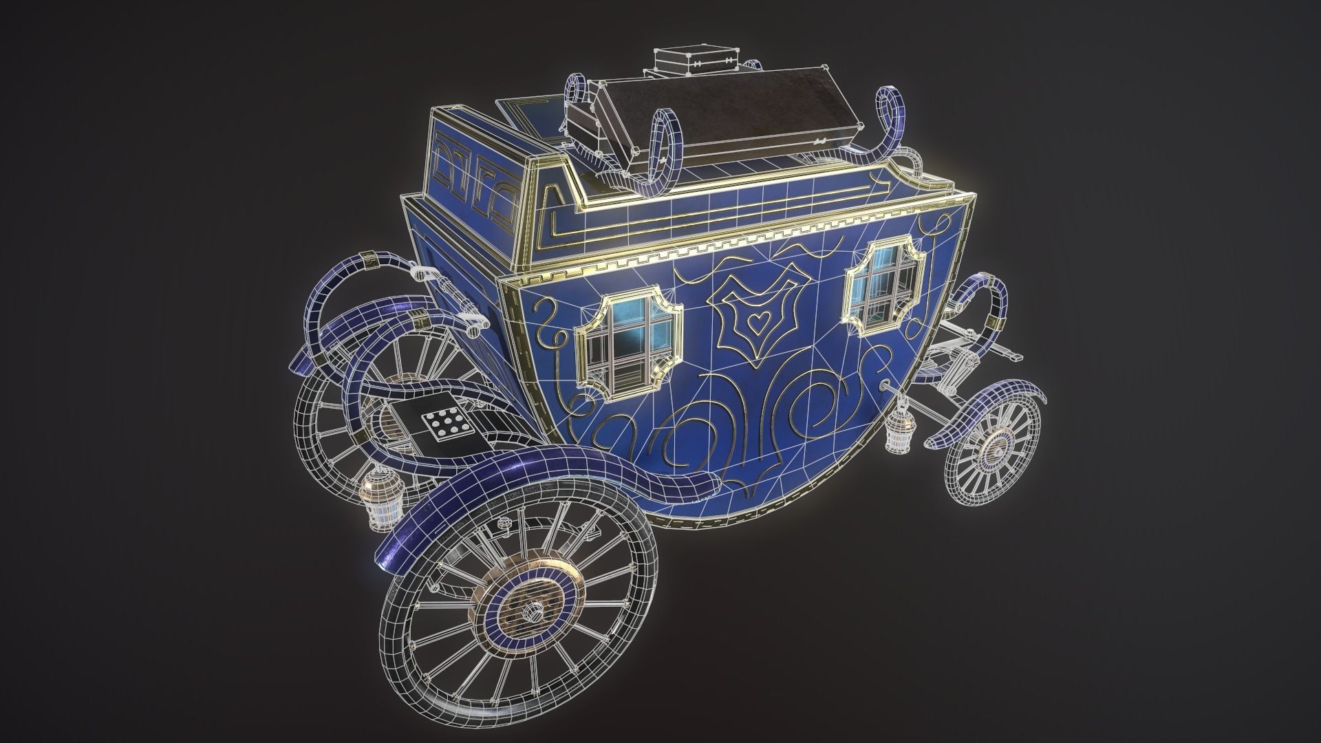 Royal Carriage 3D model animated | CGTrader