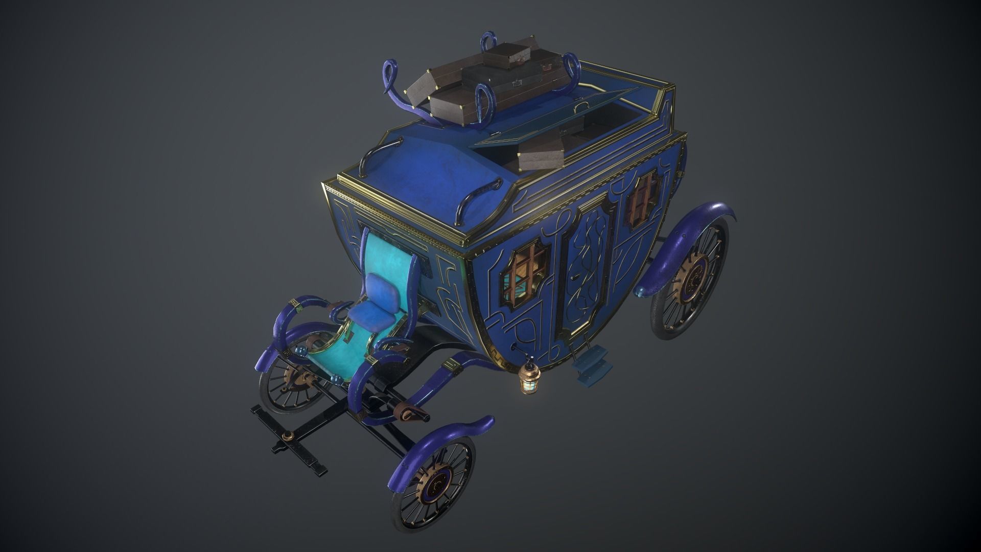 Royal Carriage 3D model animated | CGTrader