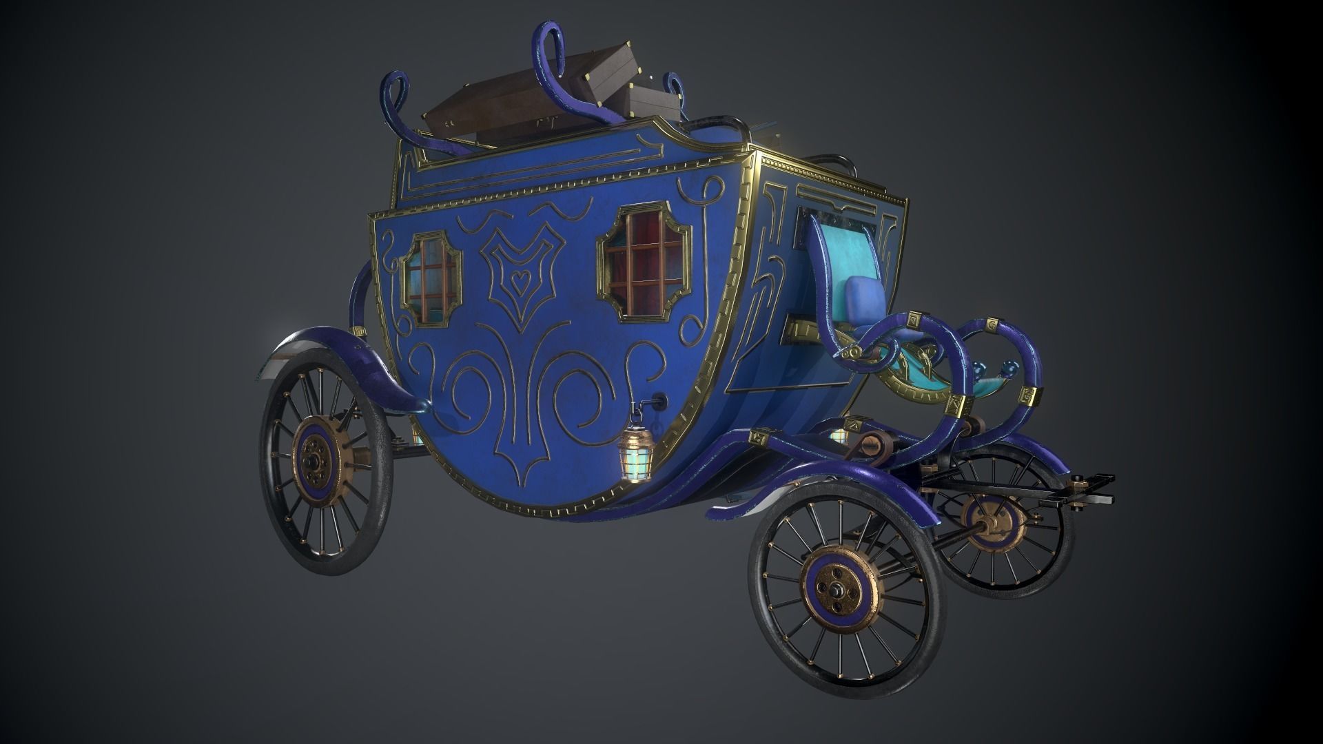 Royal Carriage 3D model animated | CGTrader