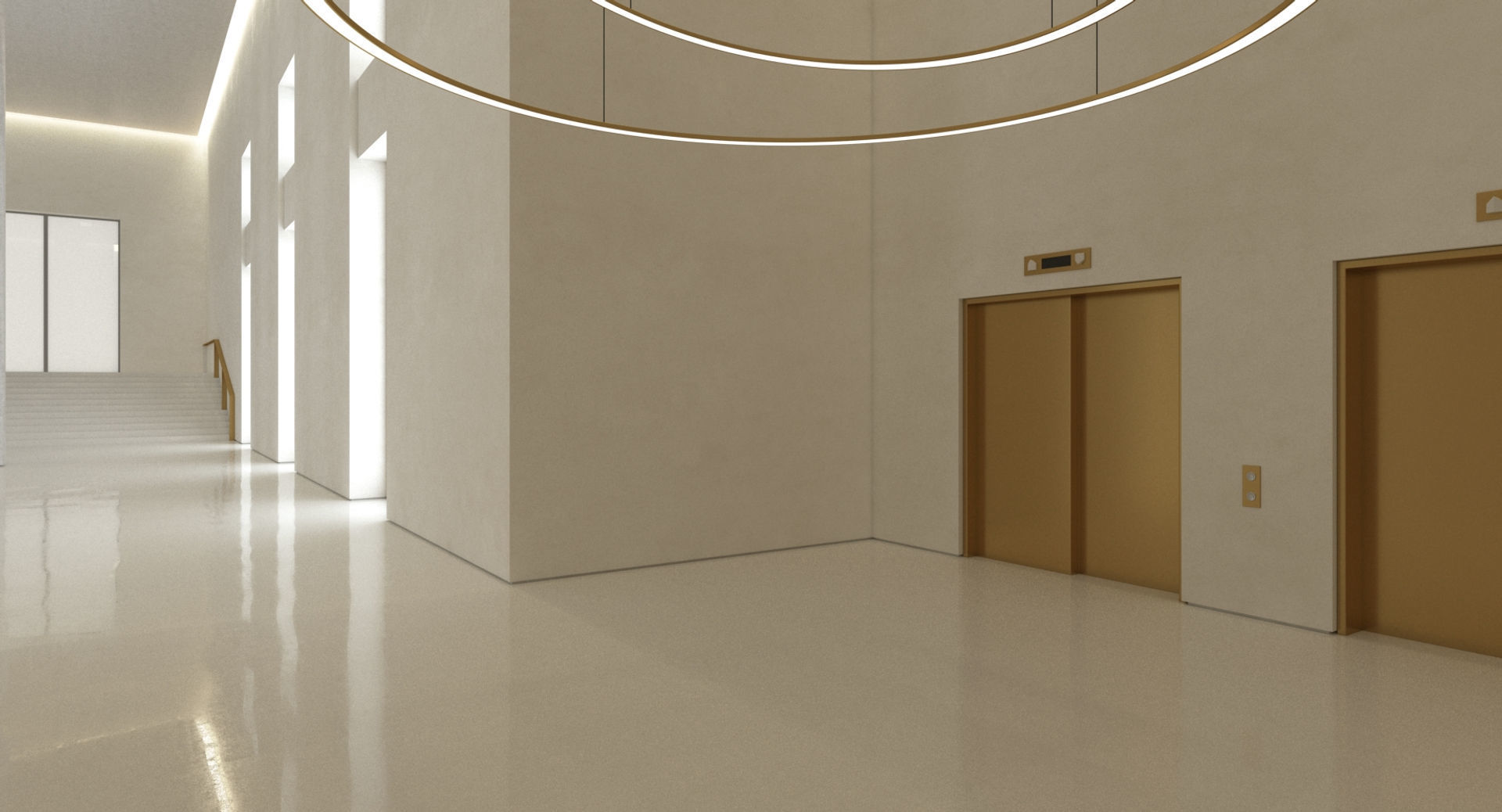 Luxury Building Entrance Lobby 3D model | CGTrader