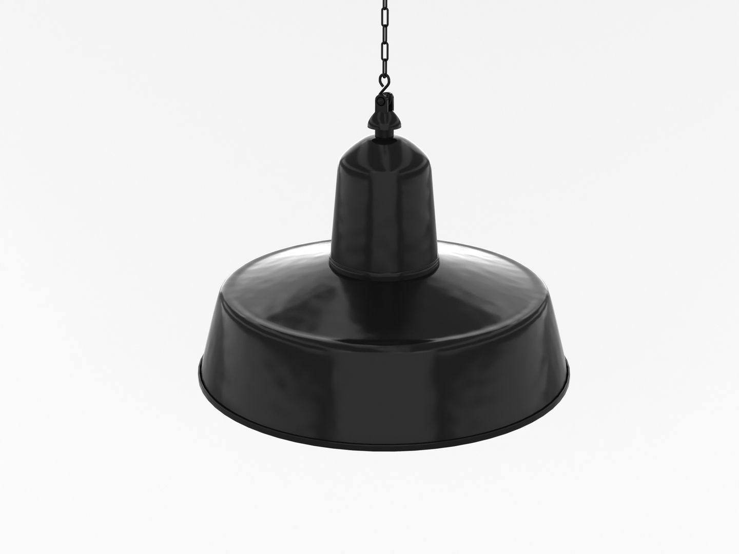 Industrial Black Hanging Chain Light 3D model | CGTrader
