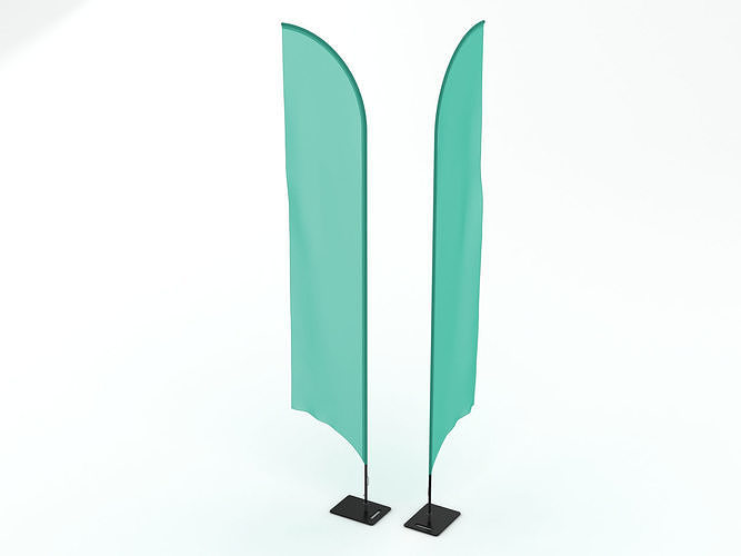 Feather Flag Banner 3D model | CGTrader