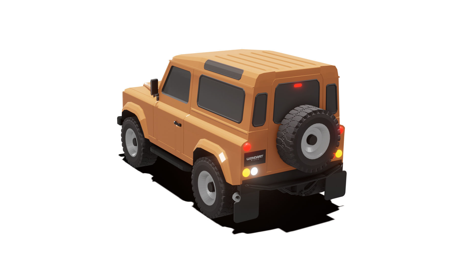 3D model Land Rover Defender 90 Low Poly VR / AR / low-poly | CGTrader