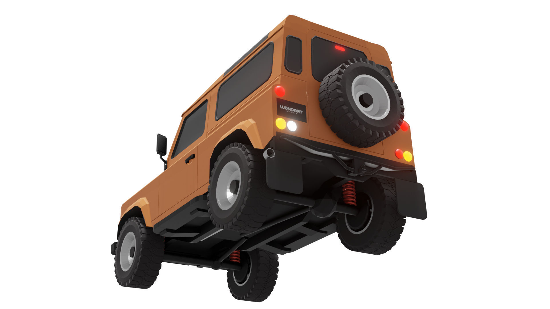 3D model Land Rover Defender 90 Low Poly VR / AR / low-poly | CGTrader