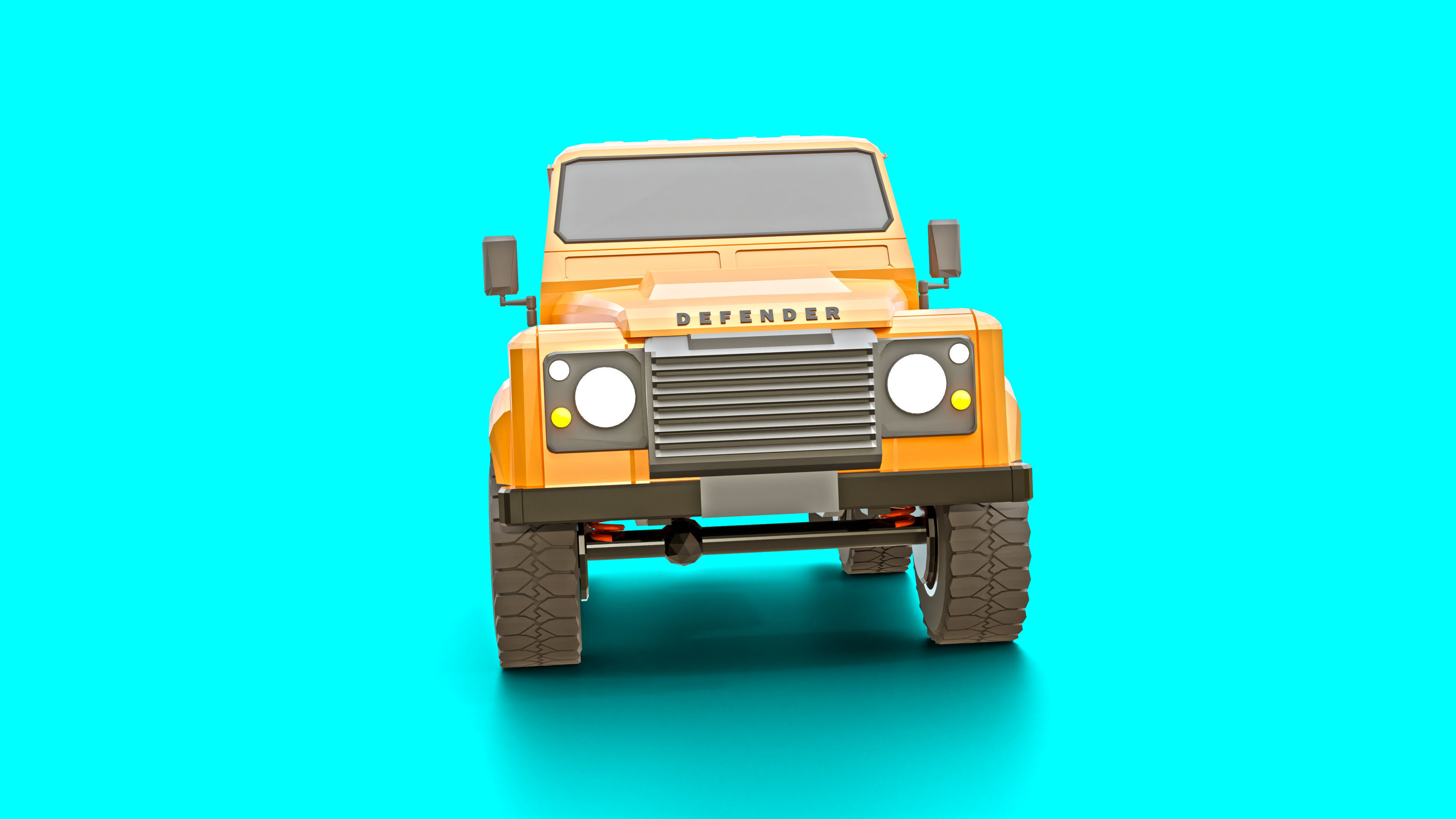 3D model Land Rover Defender 90 Low Poly VR / AR / low-poly | CGTrader