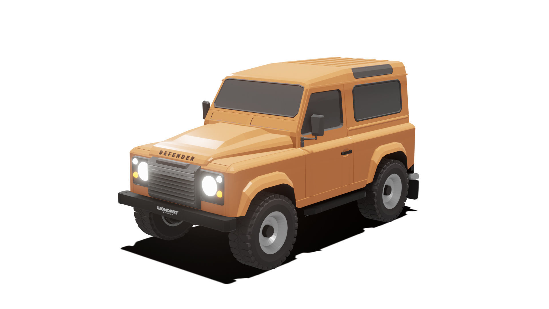 3D model Land Rover Defender 90 Low Poly VR / AR / low-poly | CGTrader