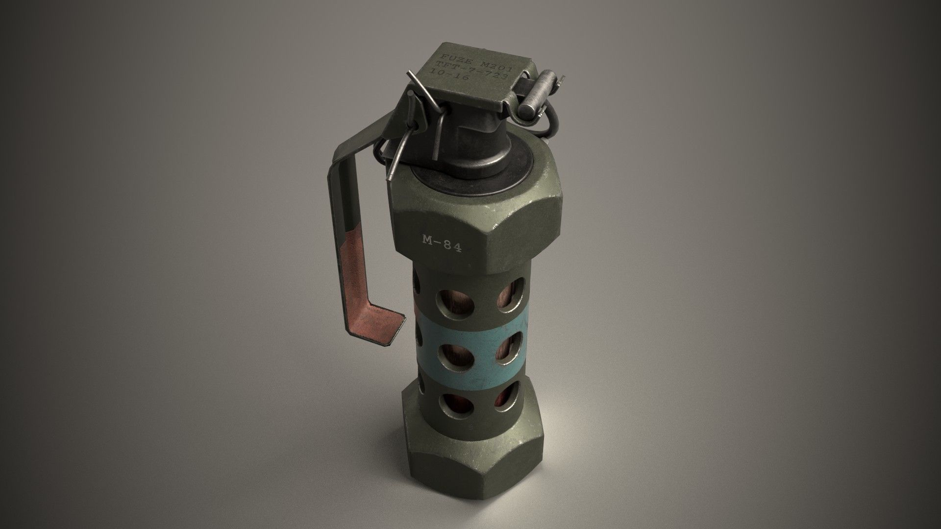 3D model M84 stun grenade PBR low-poly game ready VR / AR / low-poly | CGTrader