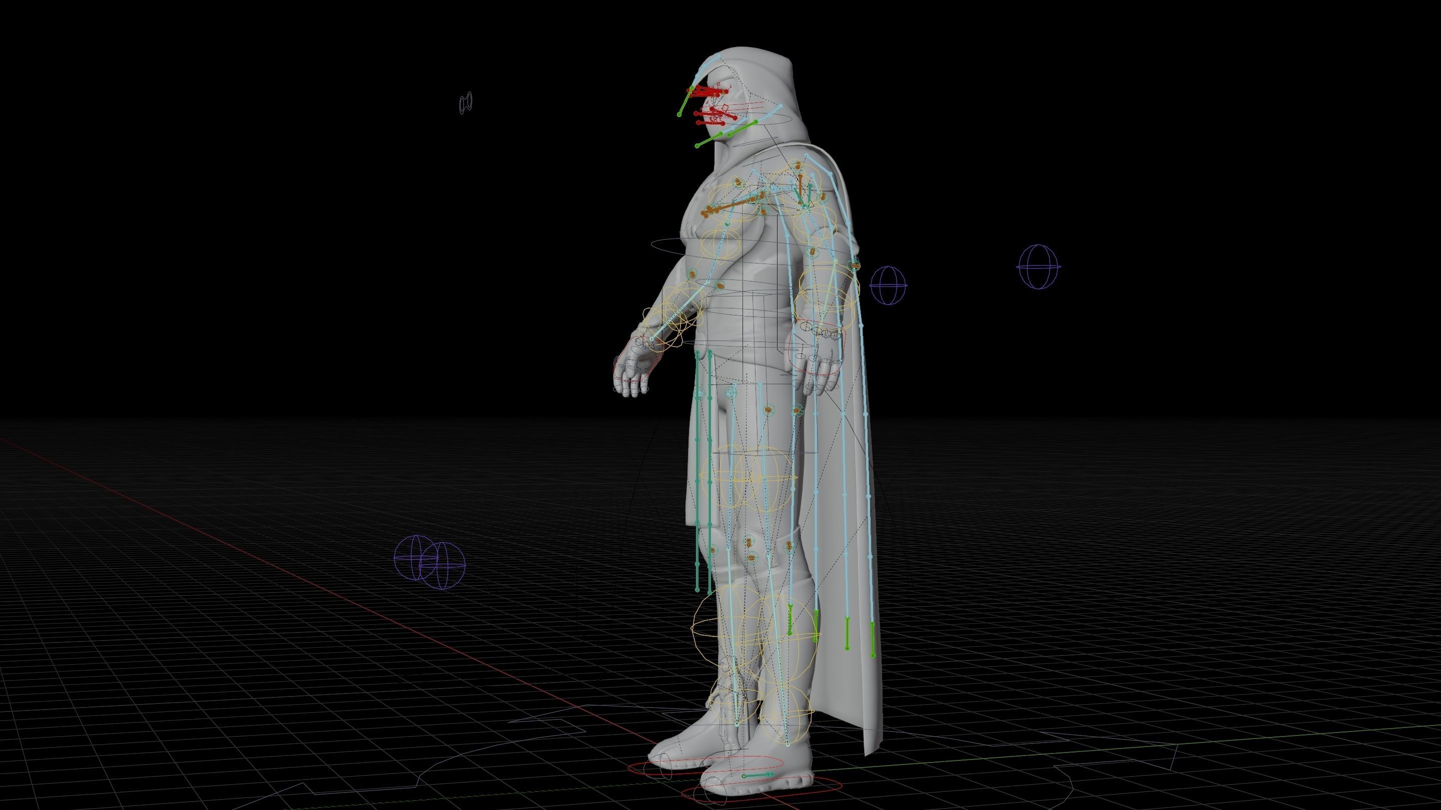 3D model Moon Knight IK RIGGED 3D Character Model VR / AR / low-poly ...