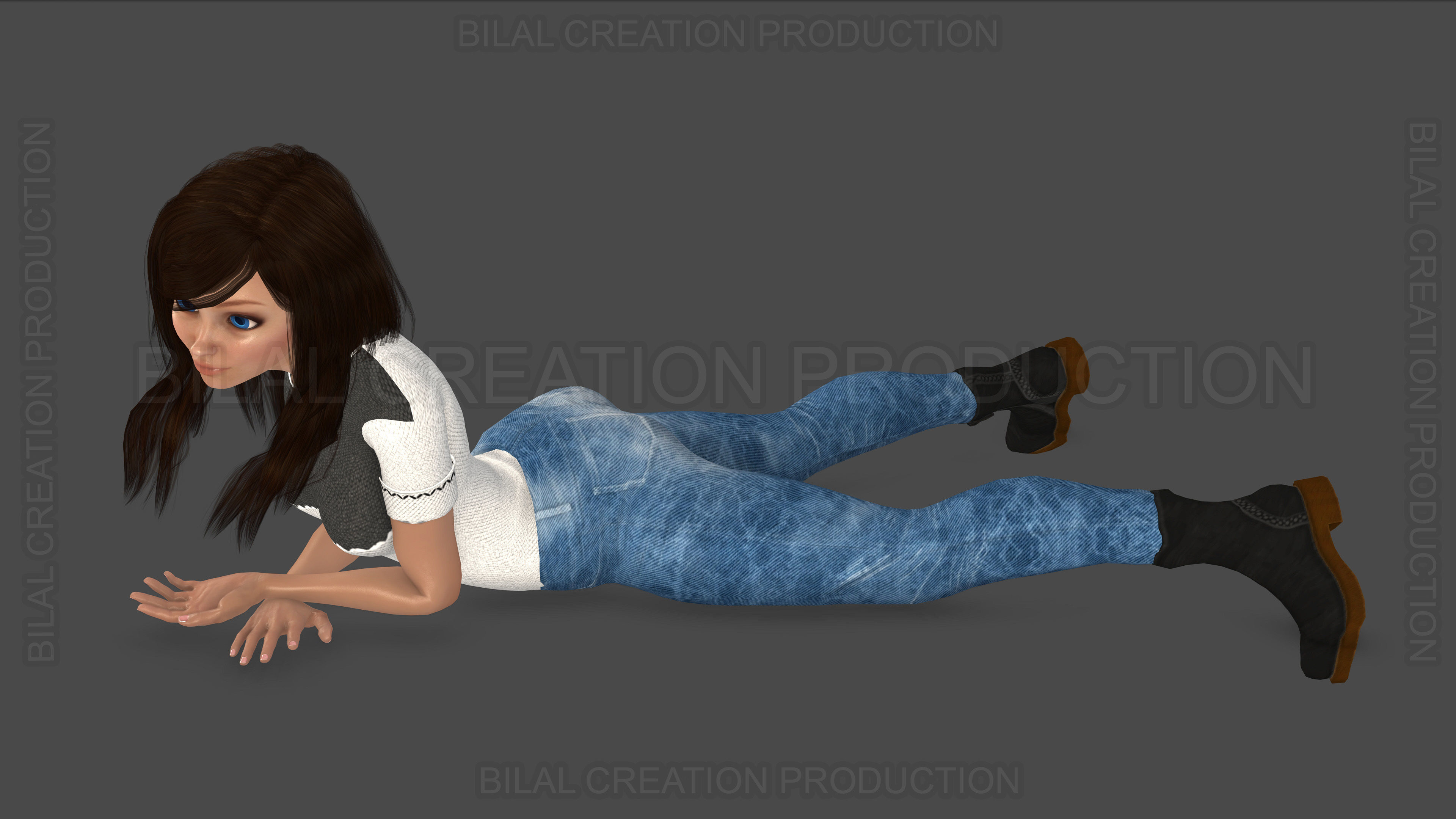 BEAUTIFUL GIRL ANIMATED 3D model animated rigged | CGTrader