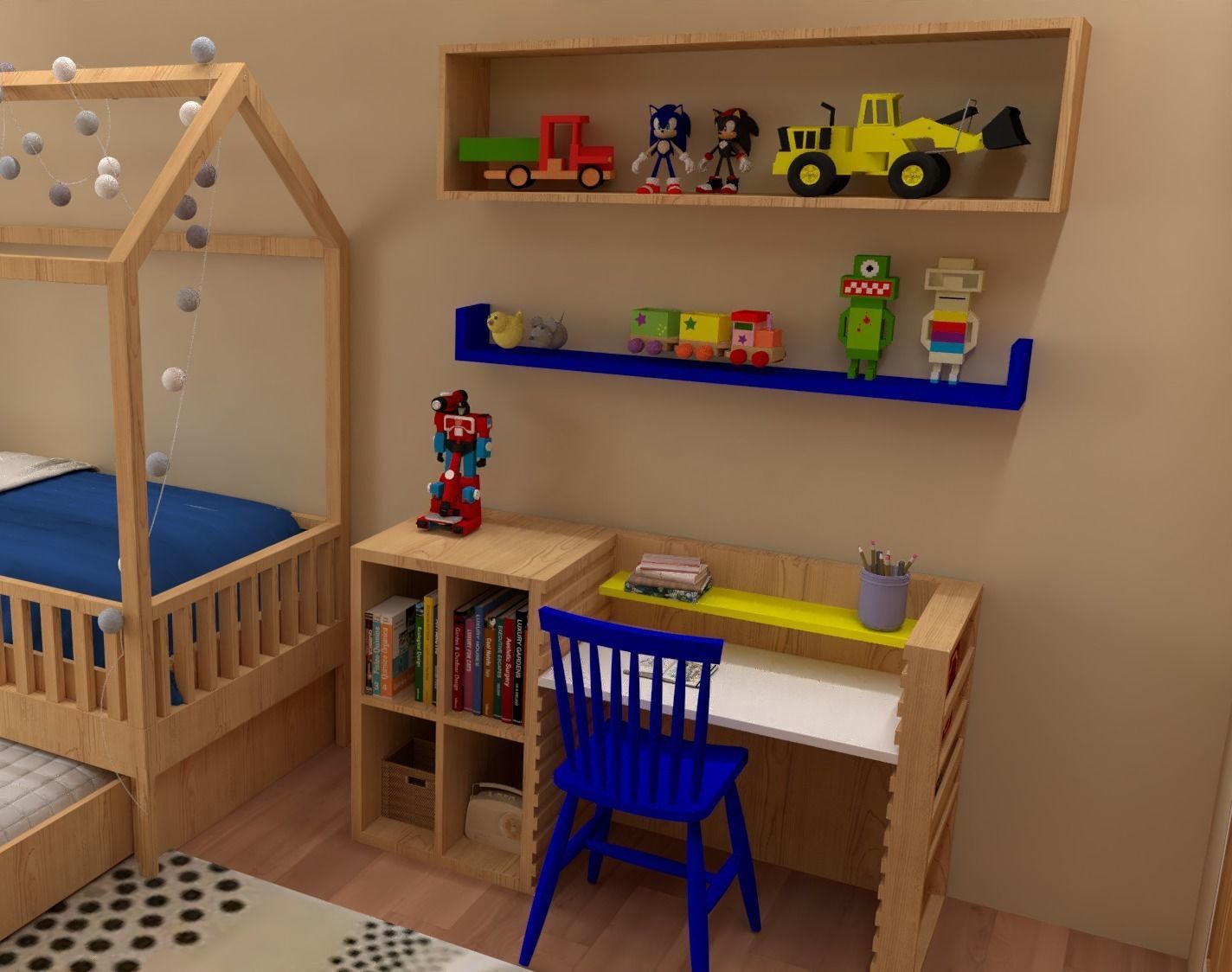 office childhood 3D model 3D printable | CGTrader