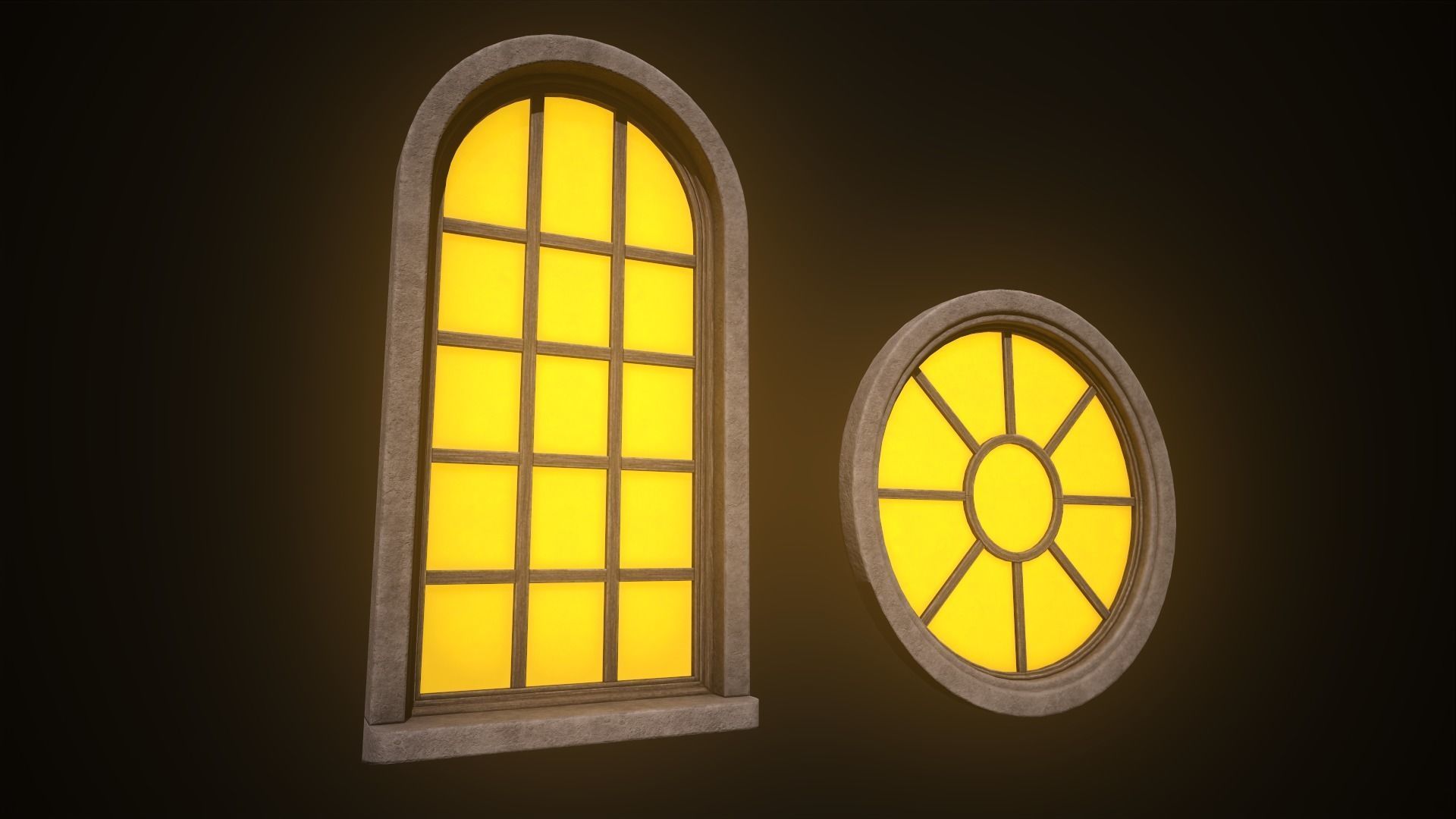 3D model Set of different windows VR / AR / low-poly | CGTrader