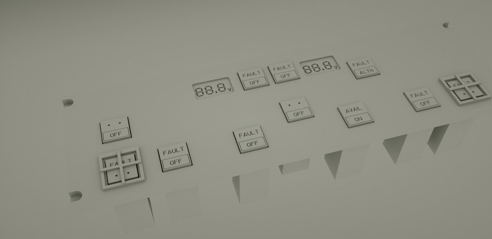 3D model Airbus A320 Overhead Electrical Panel VR / AR / low-poly ...