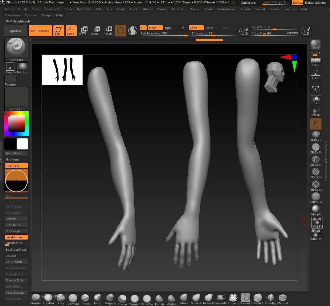 Female Arm Base sculpt mesh 3D model | CGTrader
