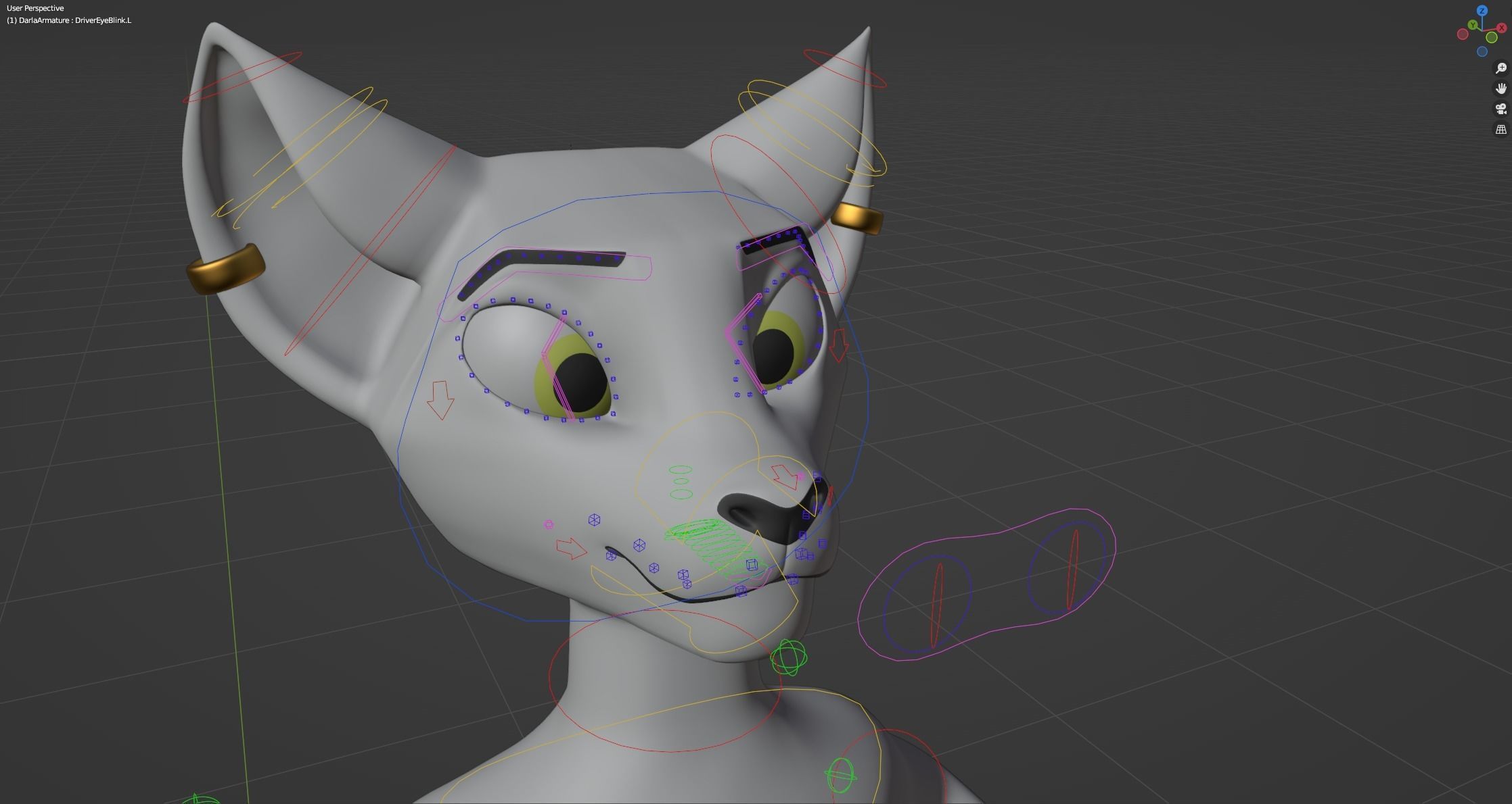 Darla Anthro Cat 3D model rigged | CGTrader