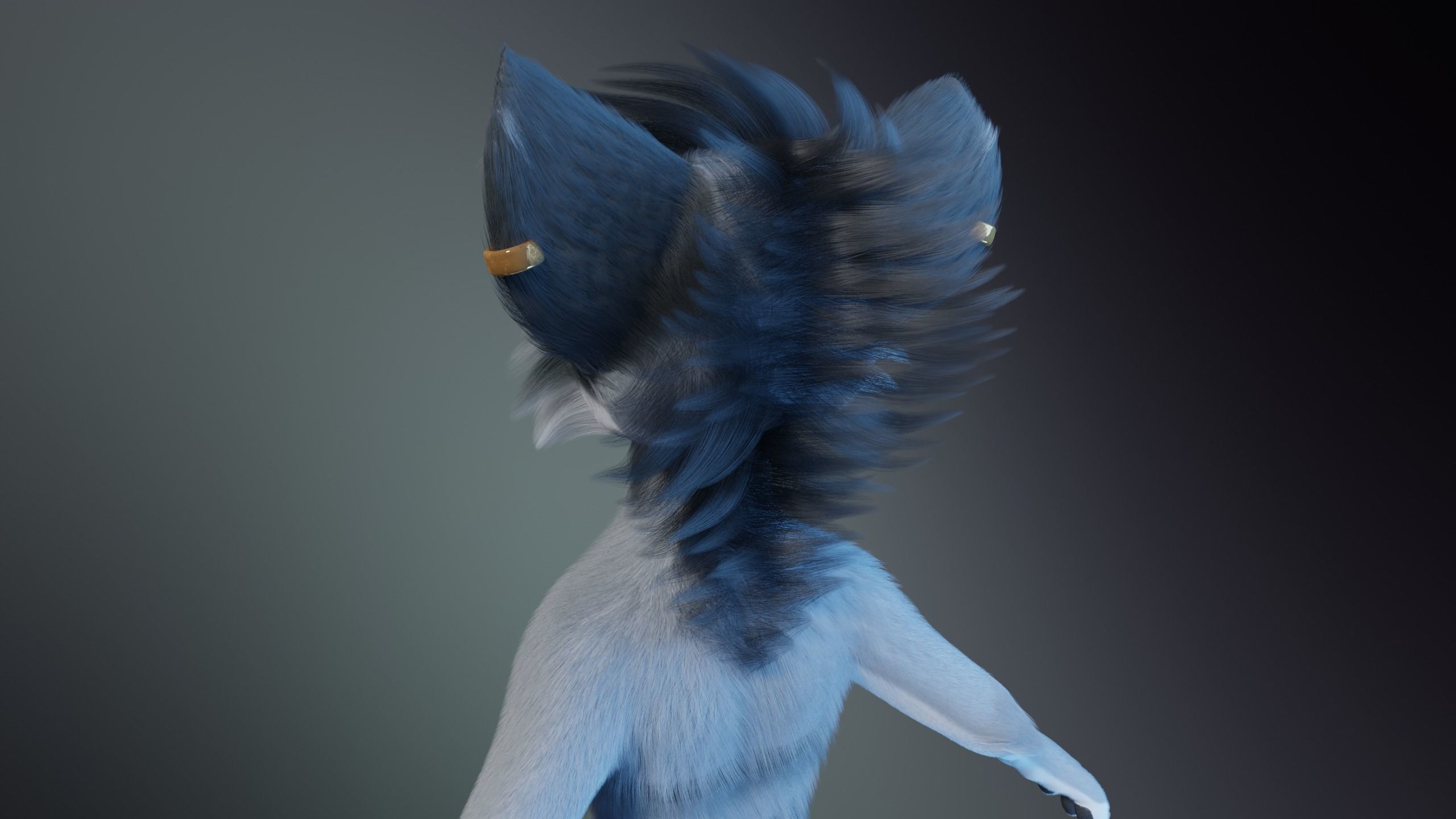 Darla Anthro Cat 3D model rigged | CGTrader