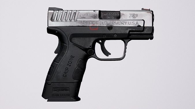 3D model Springfield XD-MOD2 - Silver VR / AR / low-poly | CGTrader
