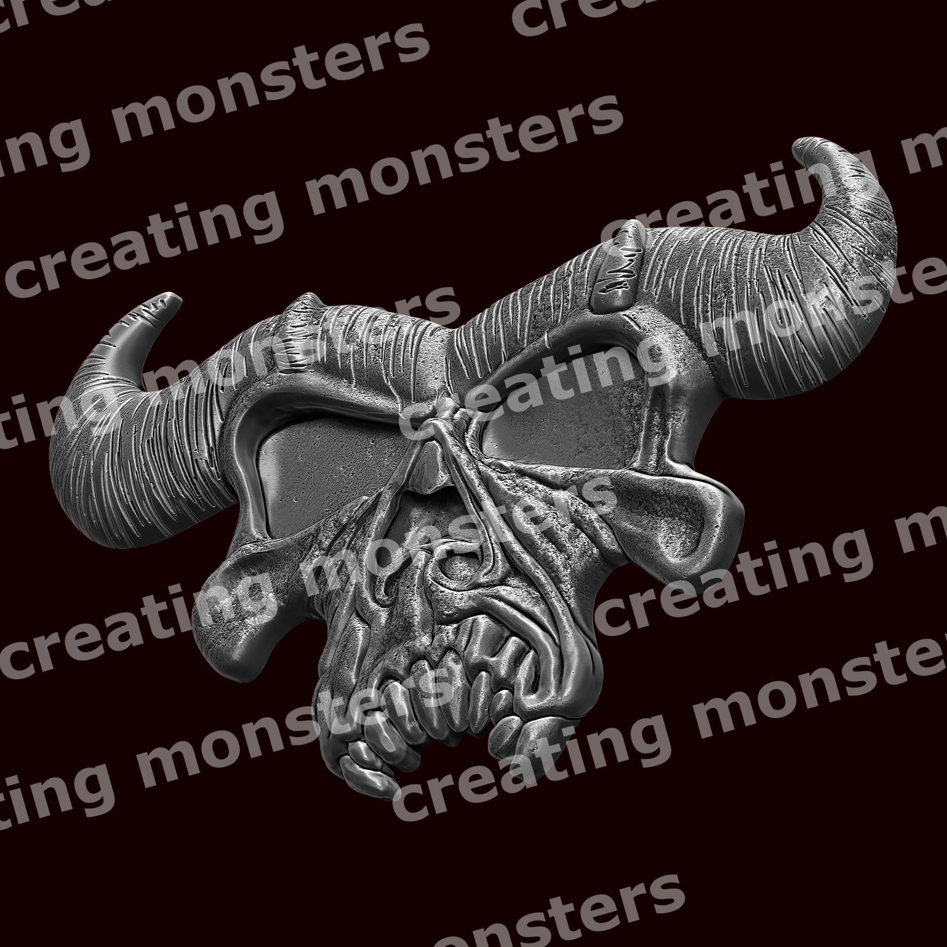 Danzig skull wall decoration 3D model 3D printable | CGTrader