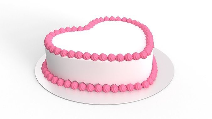 Heart Shaped Cake 3D model | CGTrader