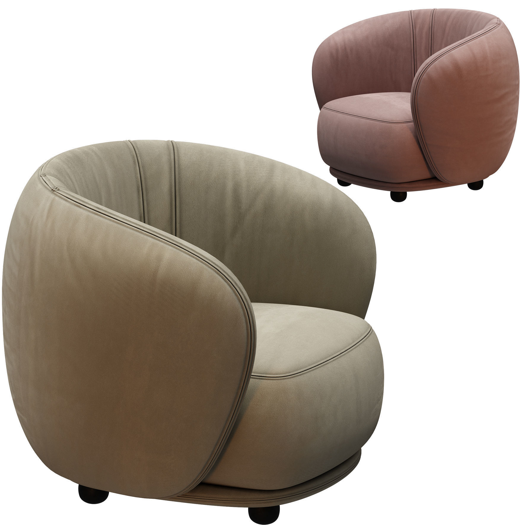 Rene Armchair Meridiani 3D model | CGTrader