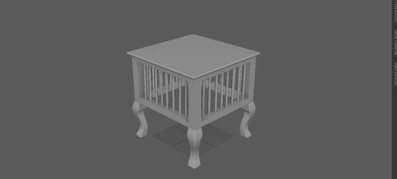 Table mid poly model 3D model 3D printable | CGTrader