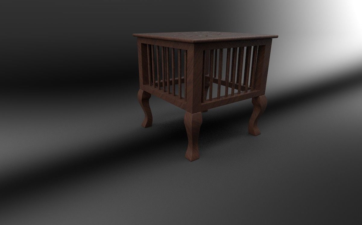 Table mid poly model 3D model 3D printable | CGTrader