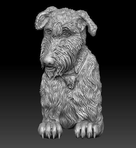 bas relief dog 3D model 3D printable | CGTrader
