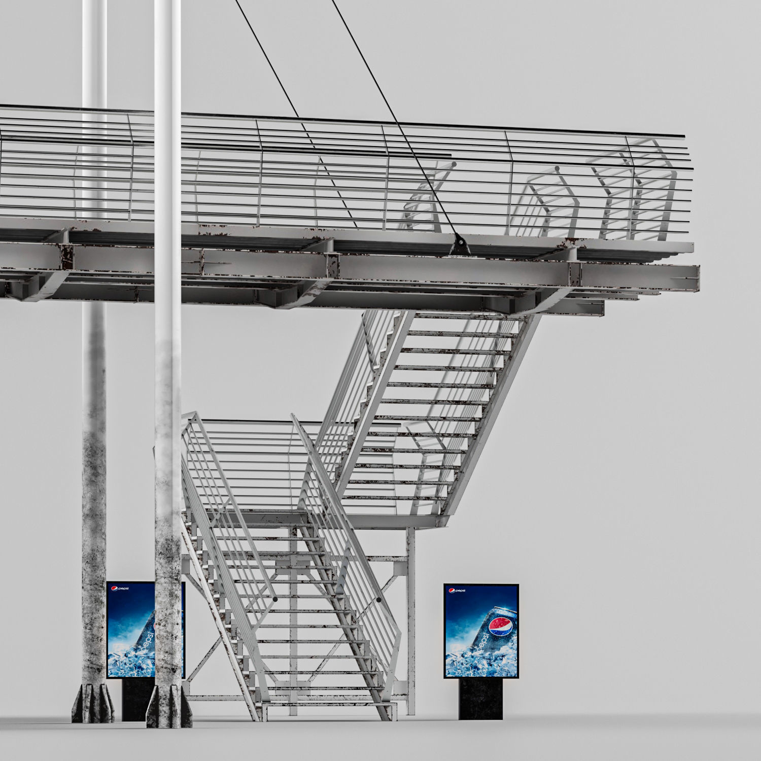 3D model Pedestrian Bridge VOL 4 VR / AR / low-poly | CGTrader