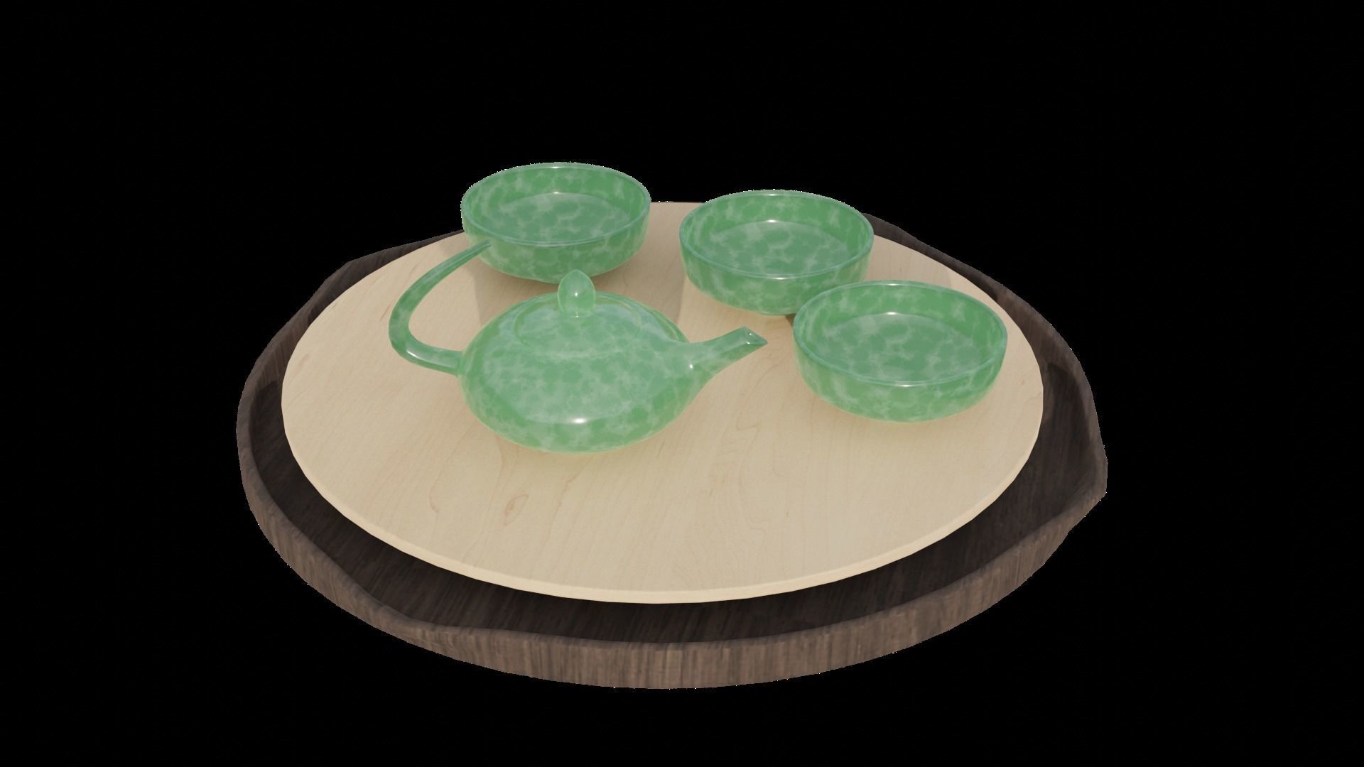 3D model Chinese Jade Tea Set VR / AR / low-poly | CGTrader