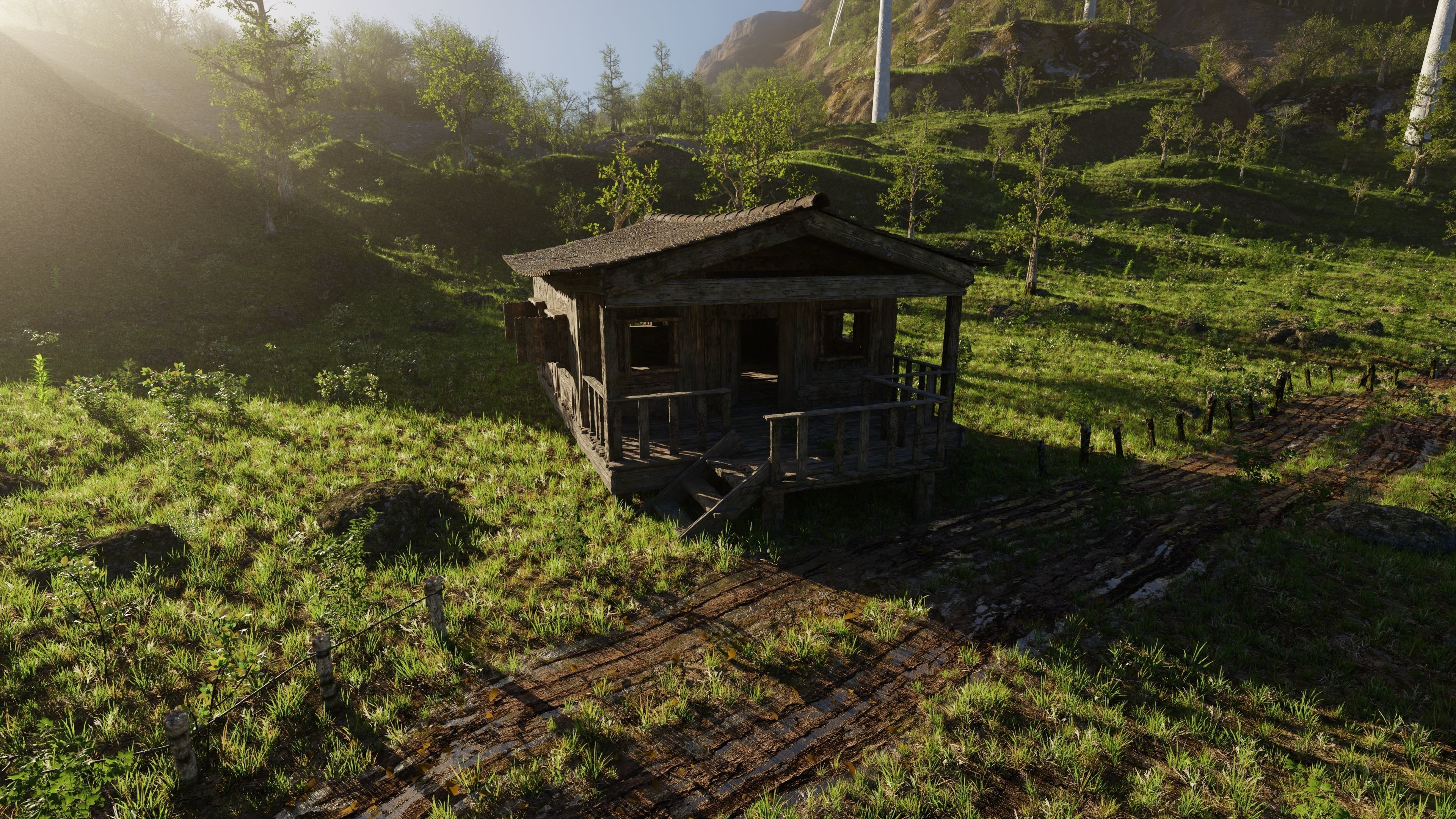 Wind Turbine Scene 3D model | CGTrader