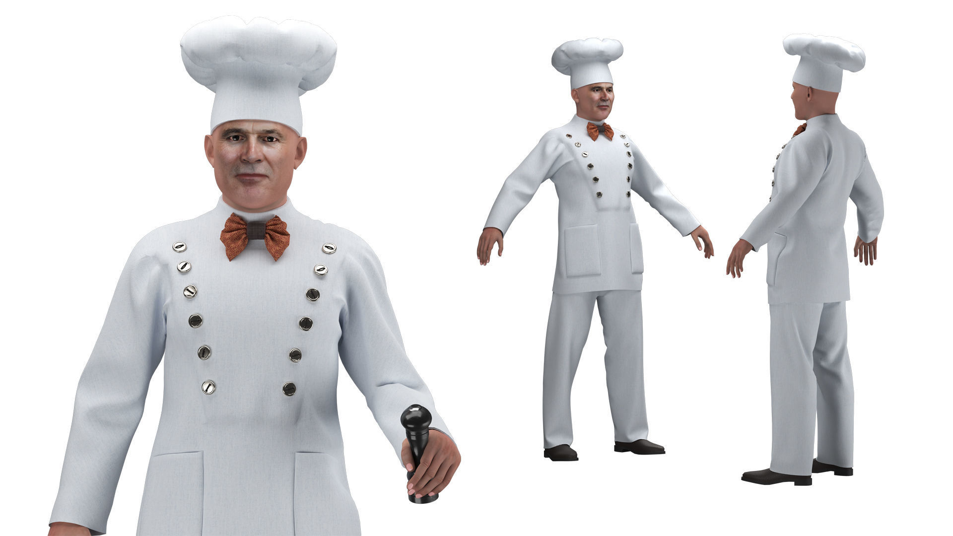 Character Cook 3D model | CGTrader