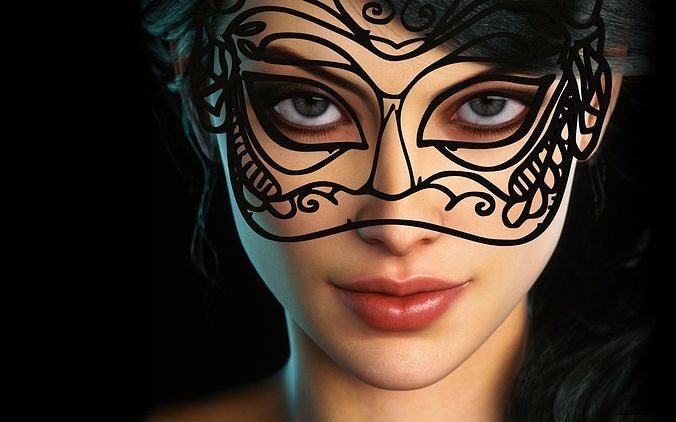 Masquerade Mask Halloween 3D model 3D printable | CGTrader