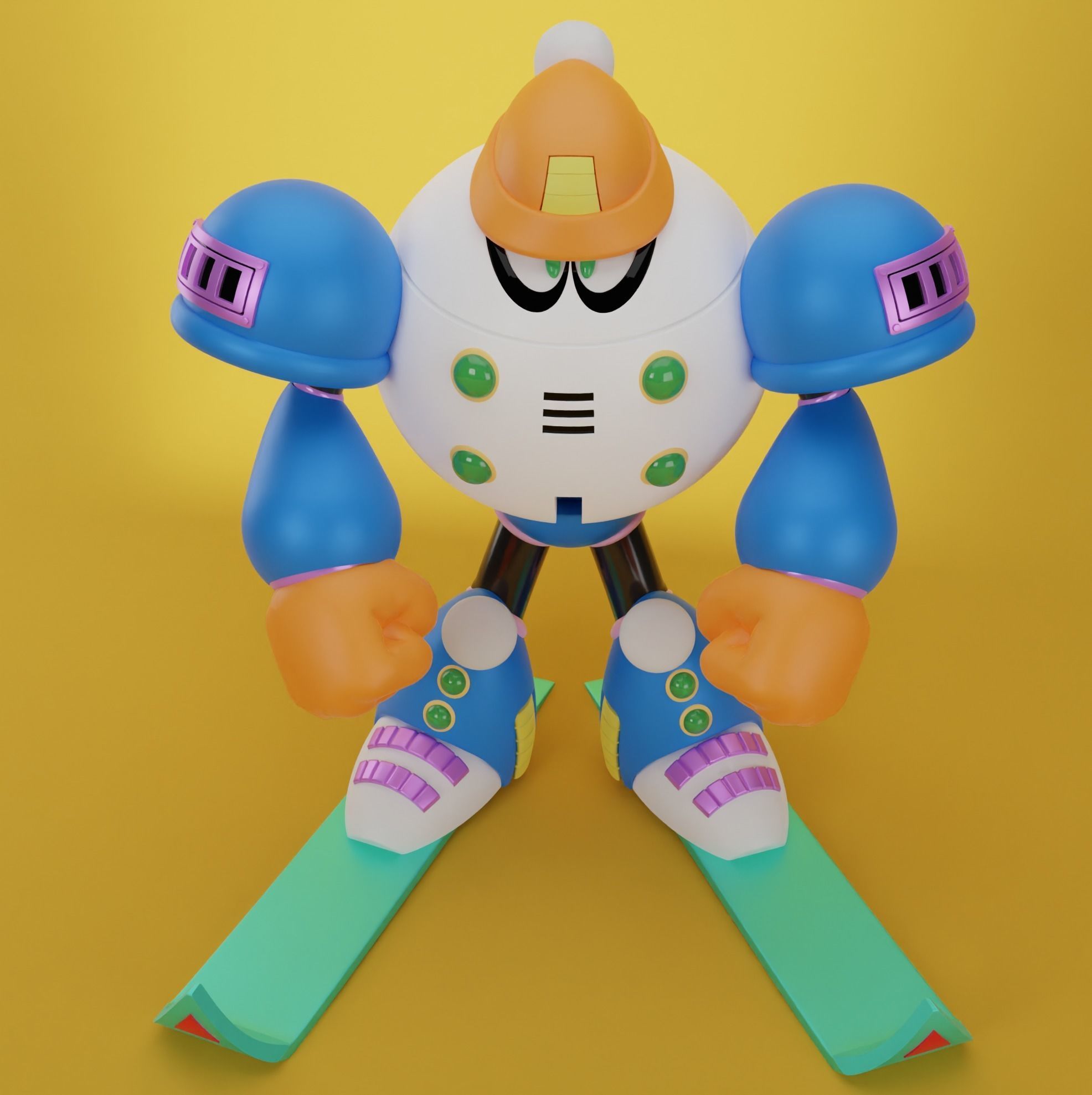 Blizzard Man Rockman Megaman famicom 8bit 3D model | CGTrader