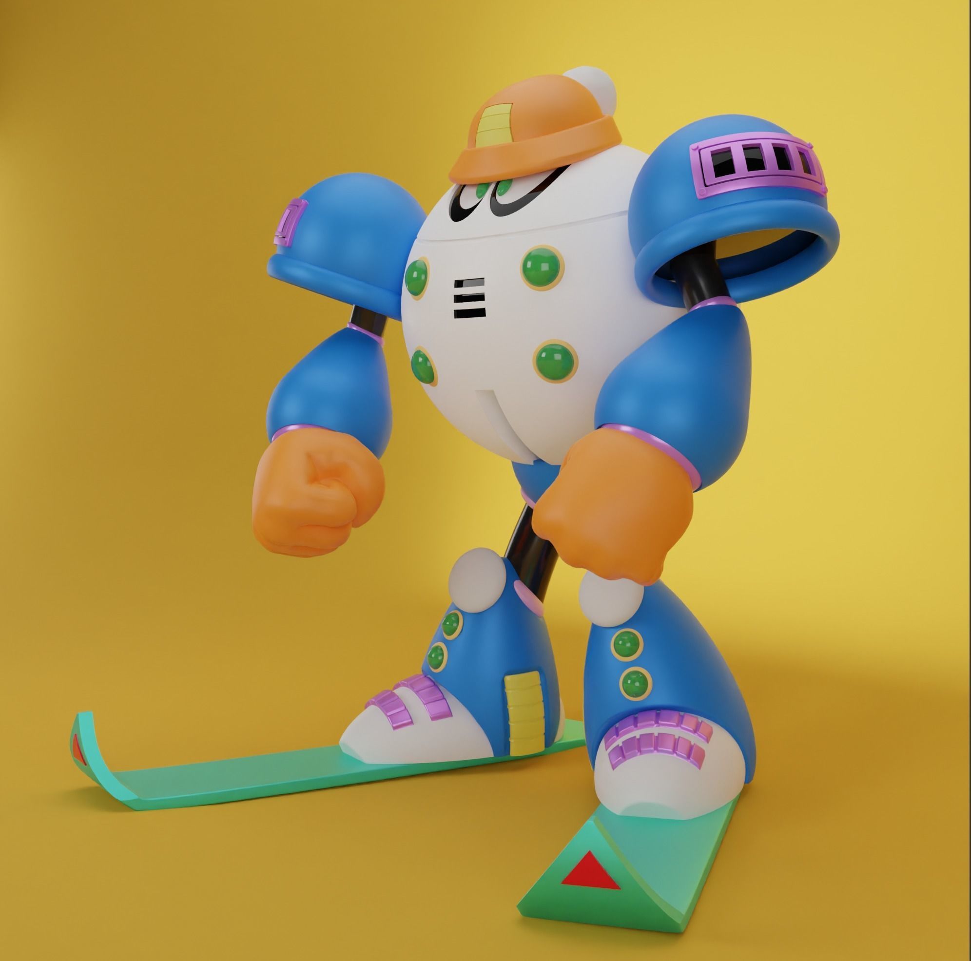 Blizzard Man Rockman Megaman famicom 8bit 3D model | CGTrader