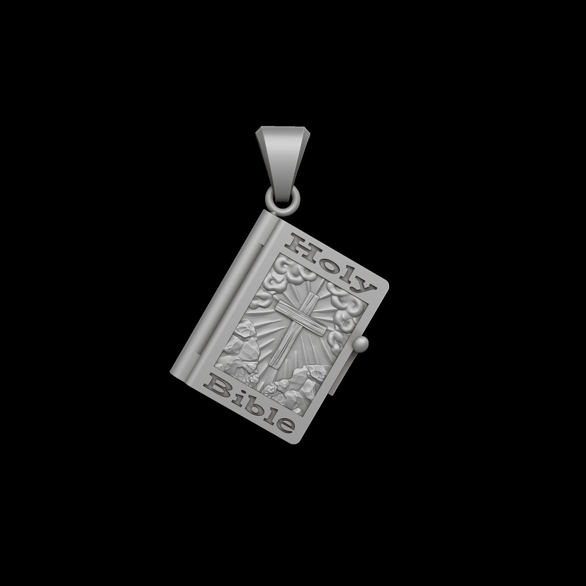 Holy Bible Book Pendant Pater Noster Prayer 3D model 3D printable ...