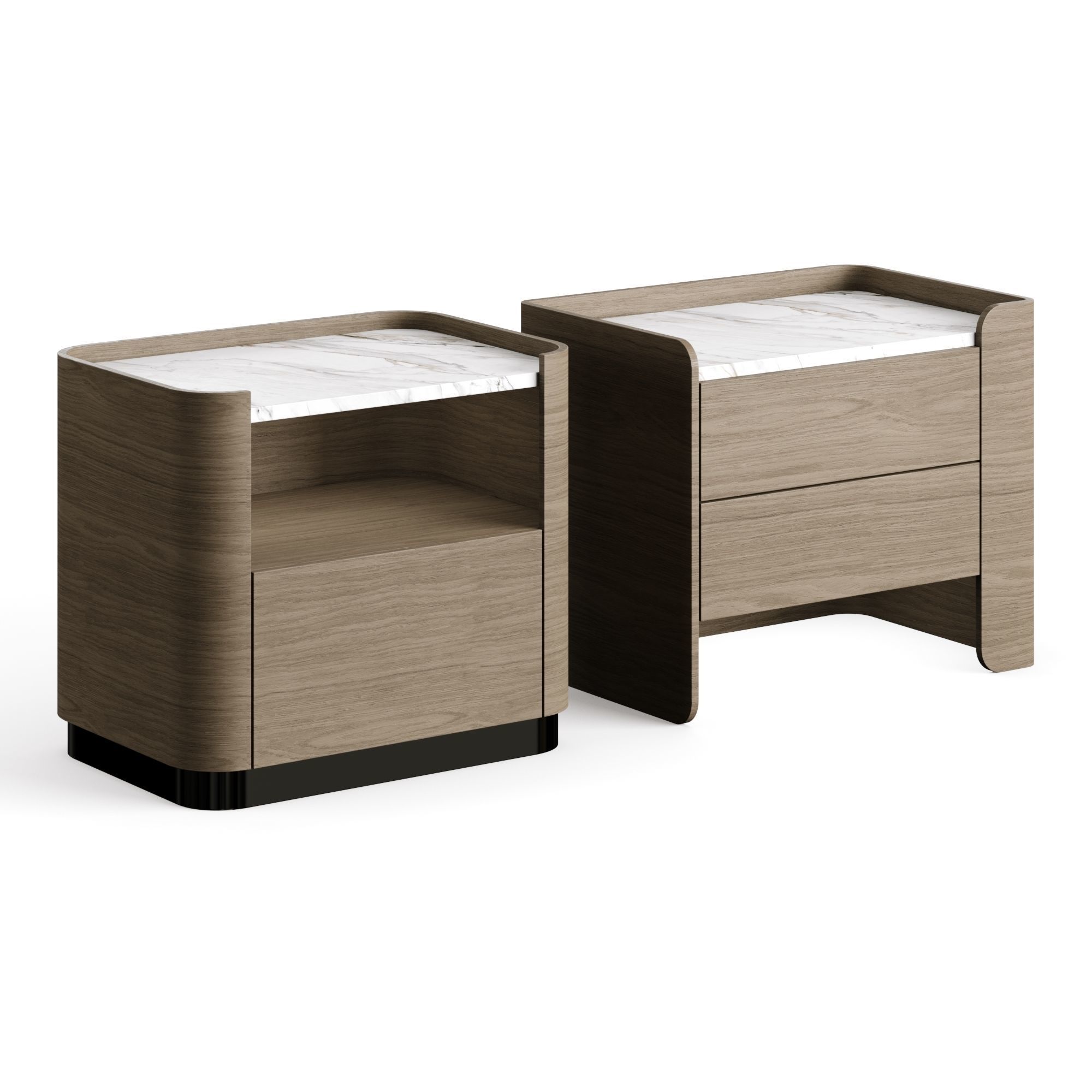 Echo Wood Bedside Table LuxLucia Casa 3D model | CGTrader