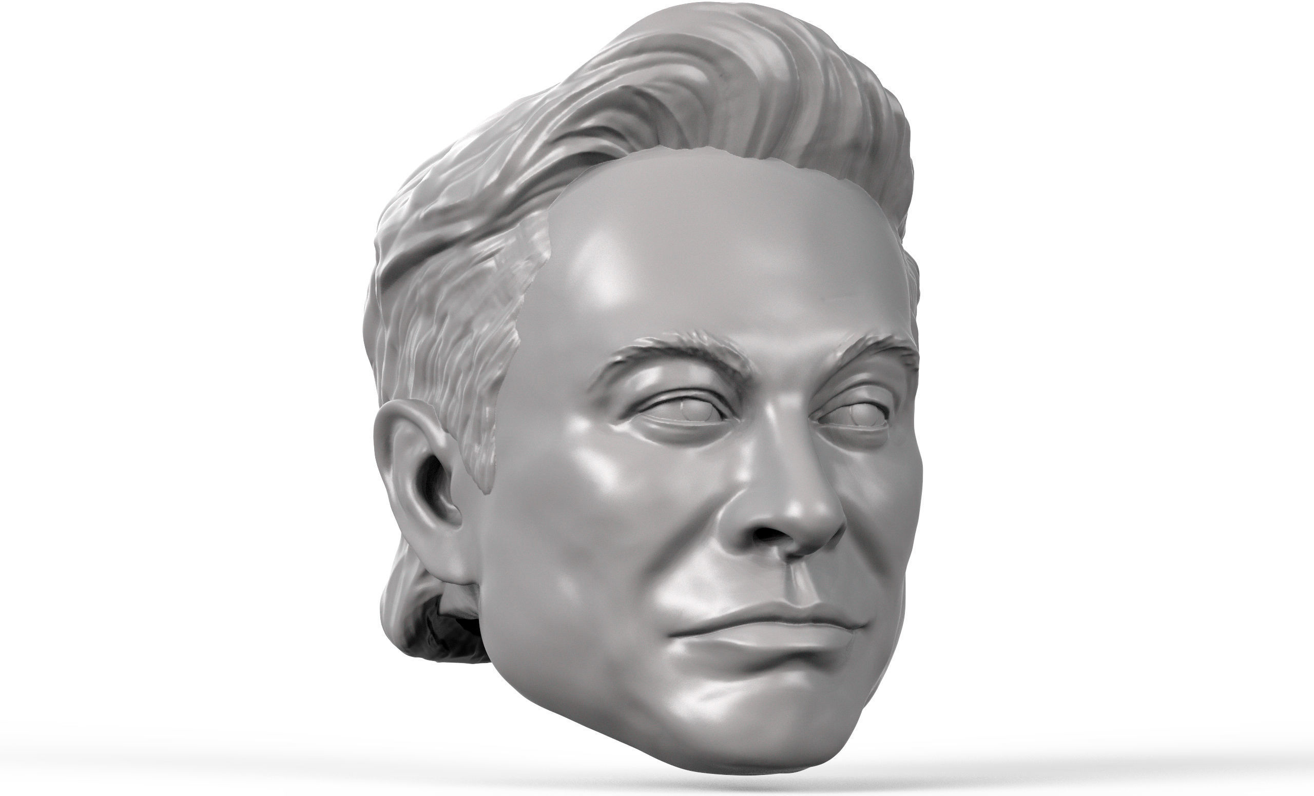 Elon Musk action figure portrait 3D model 3D printable | CGTrader