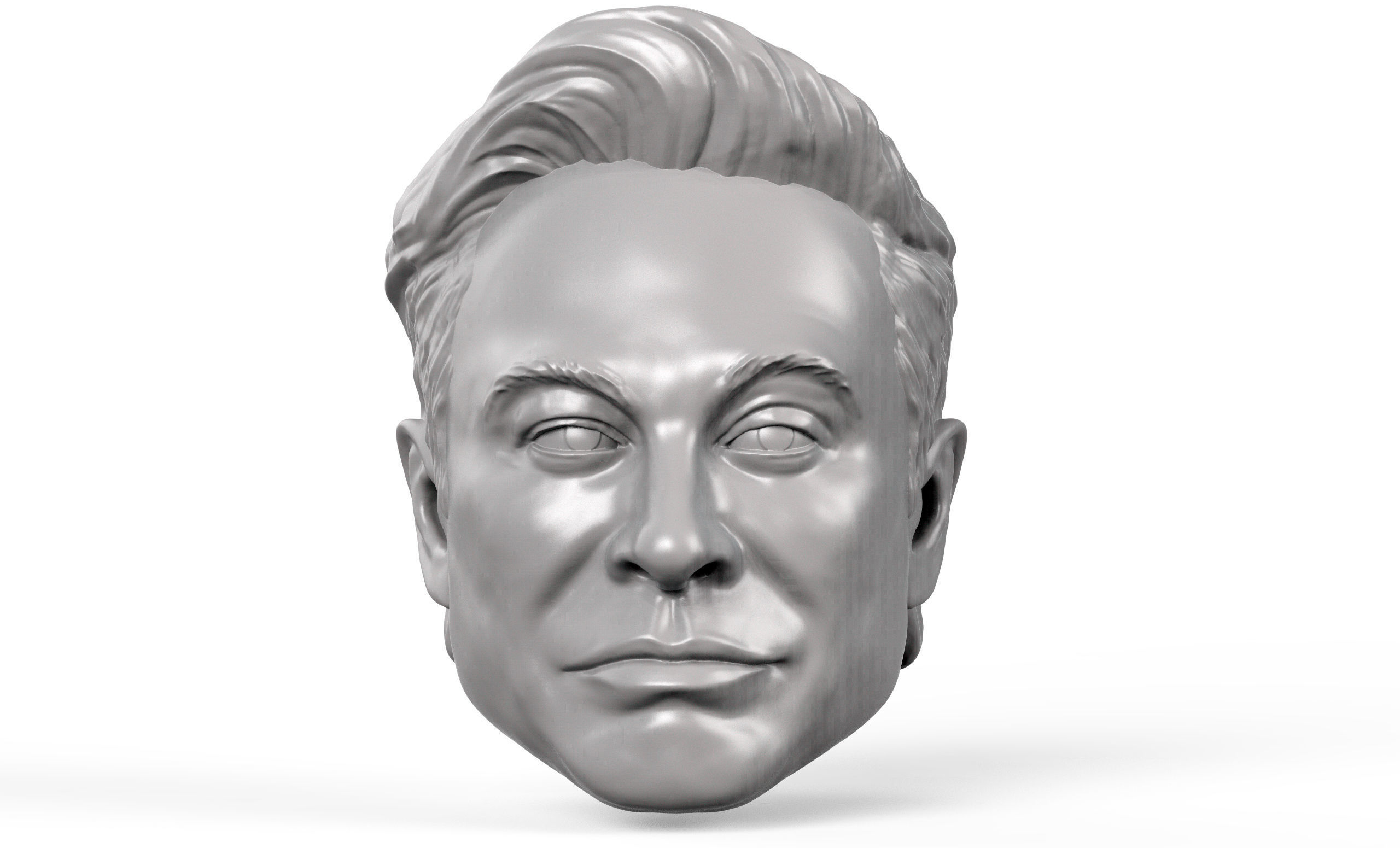 Elon Musk action figure portrait 3D model 3D printable | CGTrader