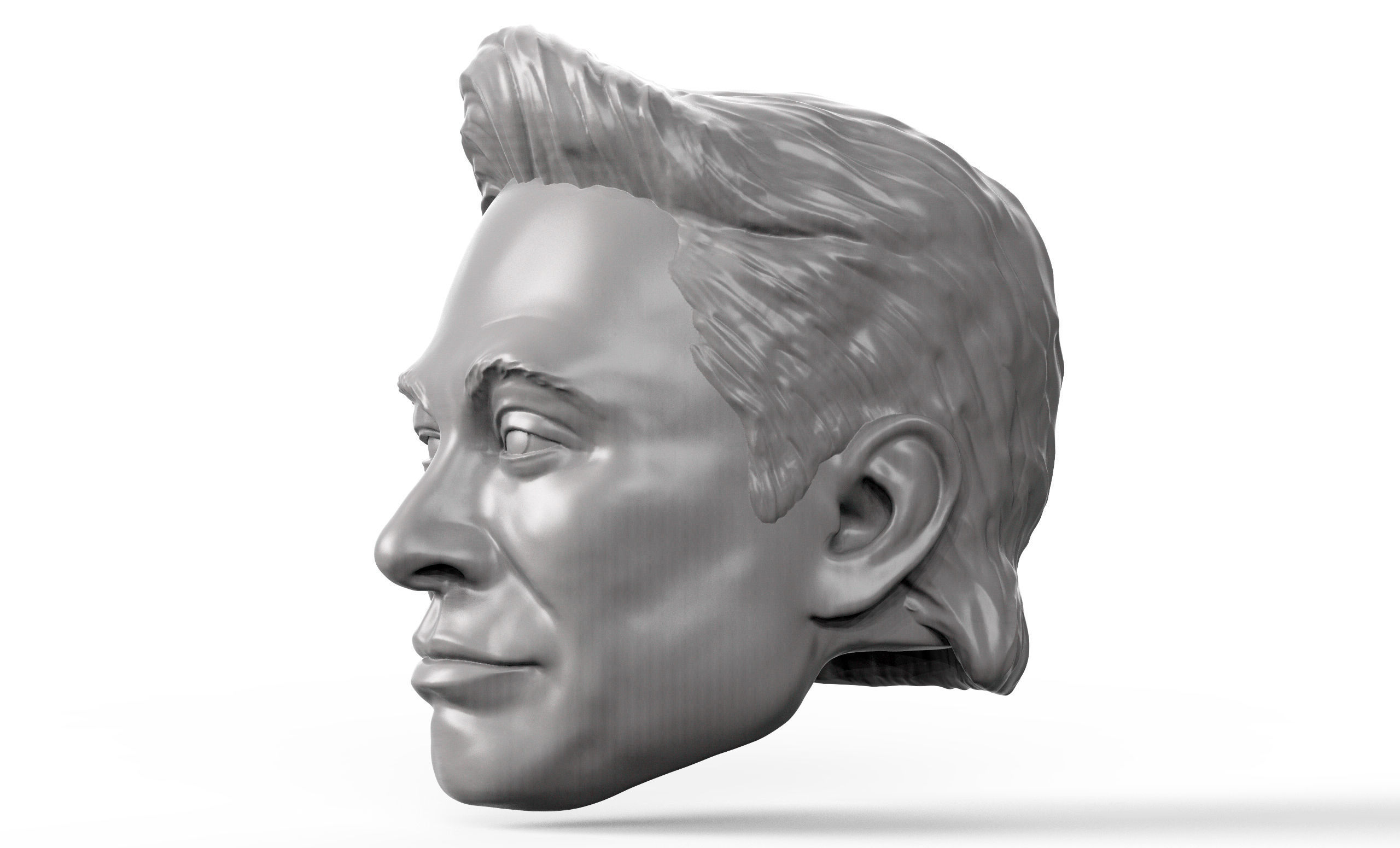 Elon Musk action figure portrait 3D model 3D printable | CGTrader