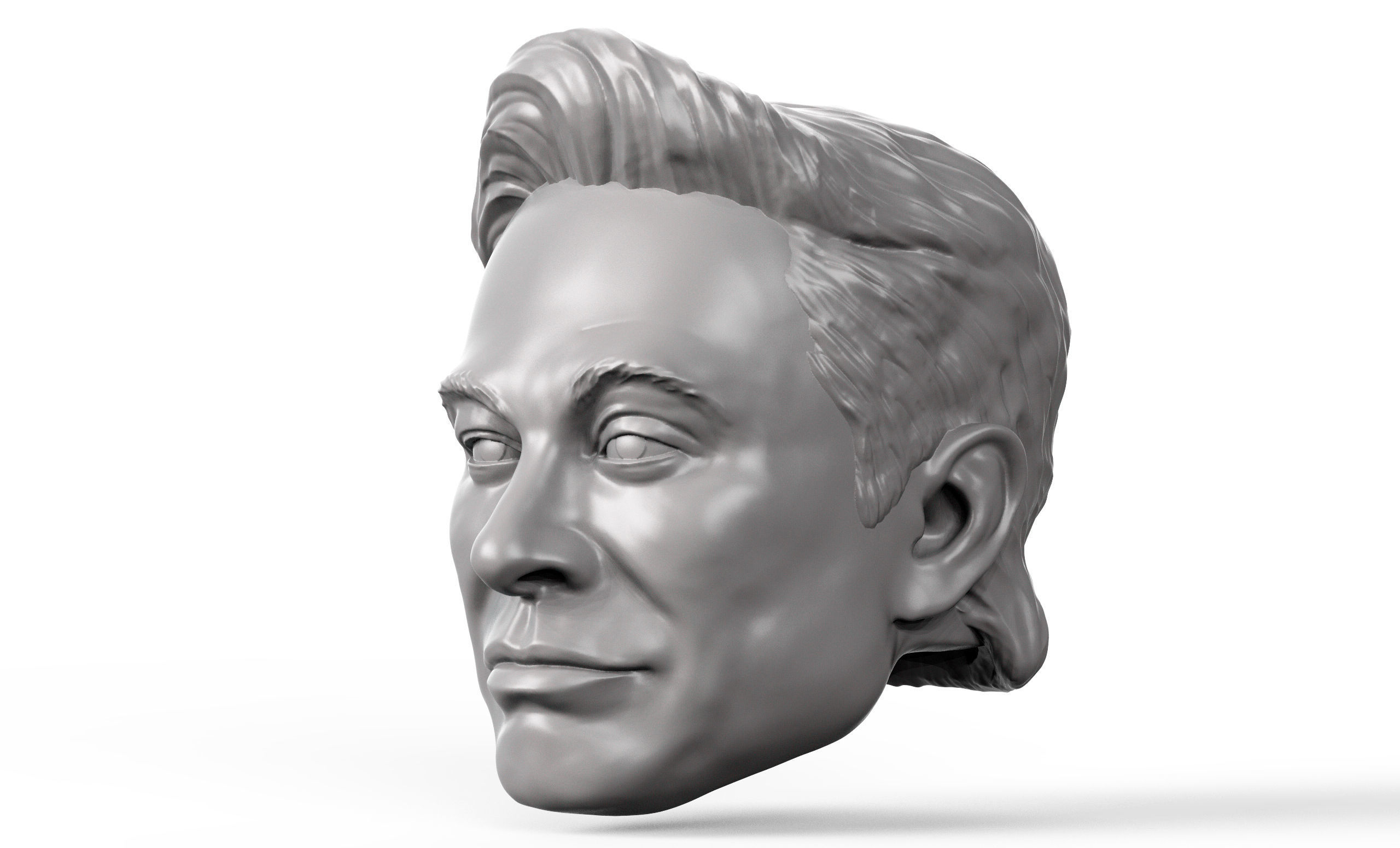 Elon Musk action figure portrait 3D model 3D printable | CGTrader